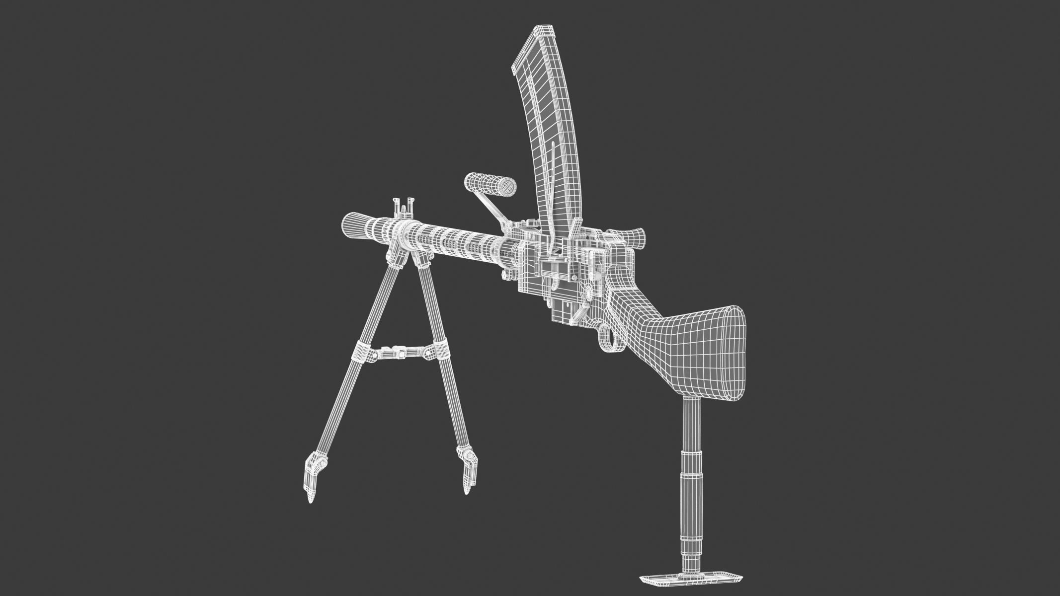 Madsen Machine Gun 3D model | CGTrader