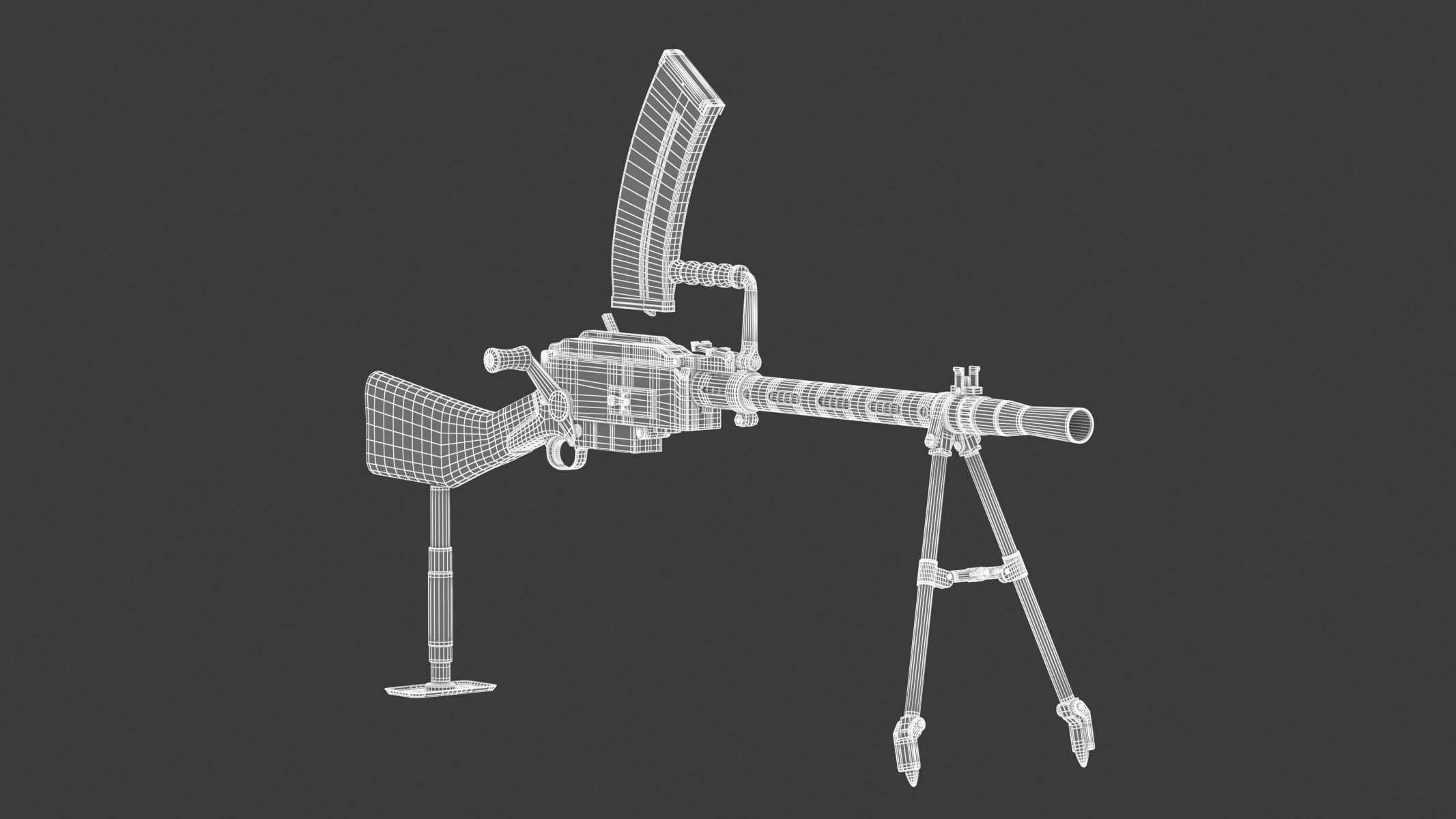 Madsen Machine Gun 3D model | CGTrader
