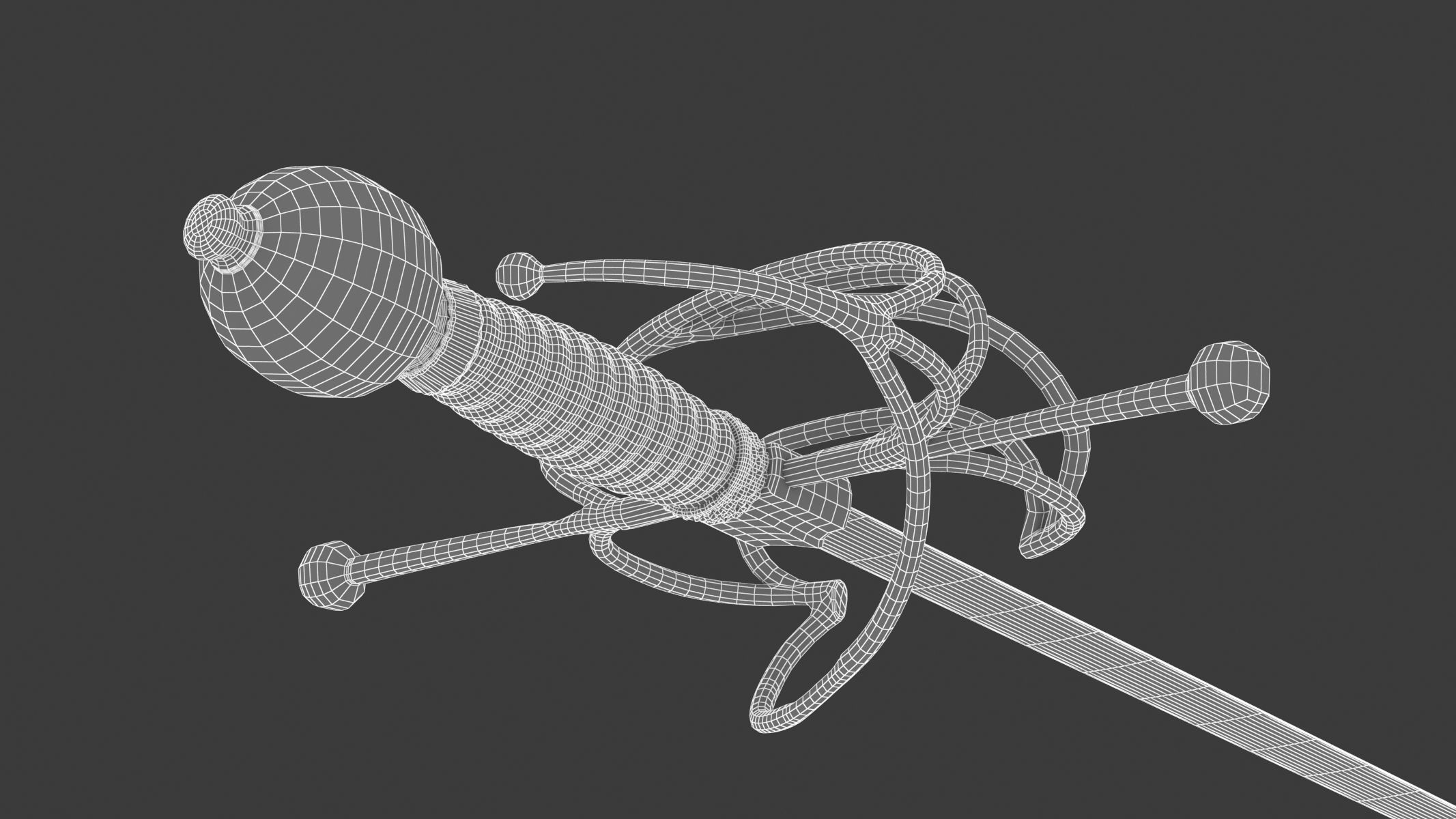3D model Rapier sword VR / AR / low-poly | CGTrader