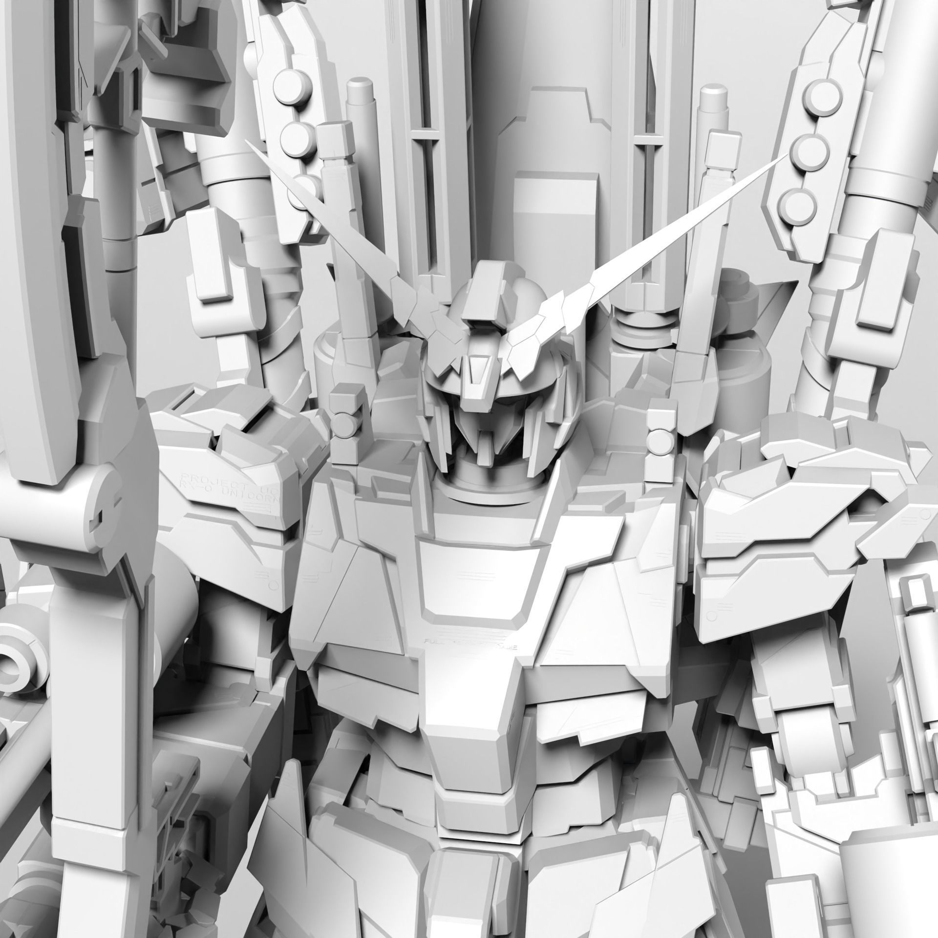 Full Armor Unicorn Gundam Editable with SolidWorks 3D model | CGTrader