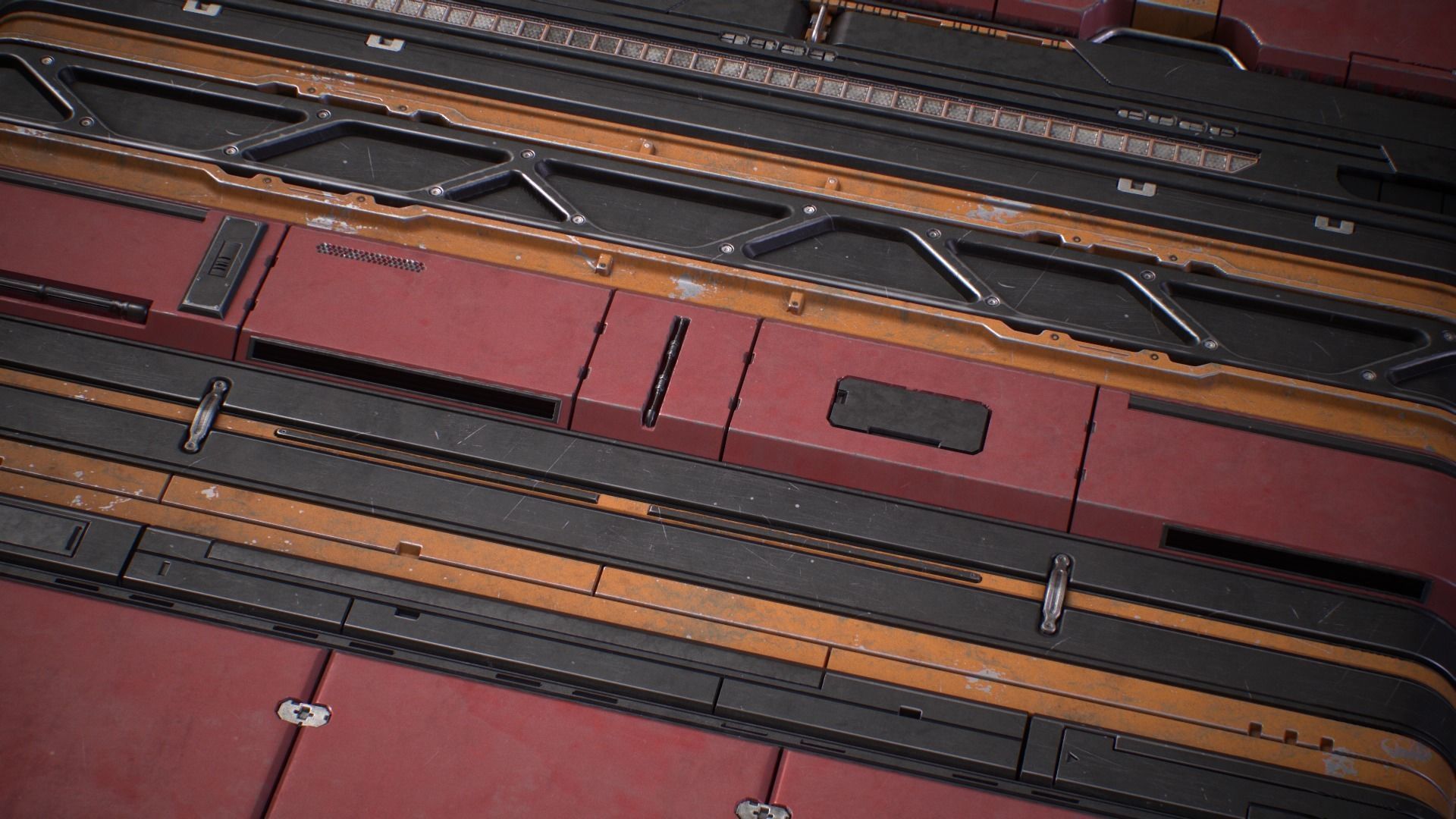 Scifi Trim Sheet Panels Texture Packs PBR Texture | CGTrader