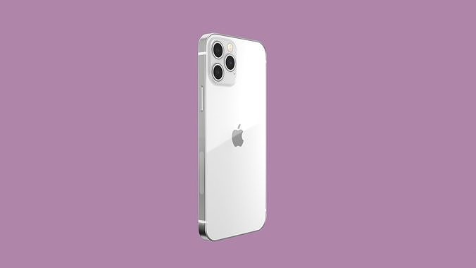 iphone 12 white LowPoly textured free free VR / AR / low-poly 3D model ...