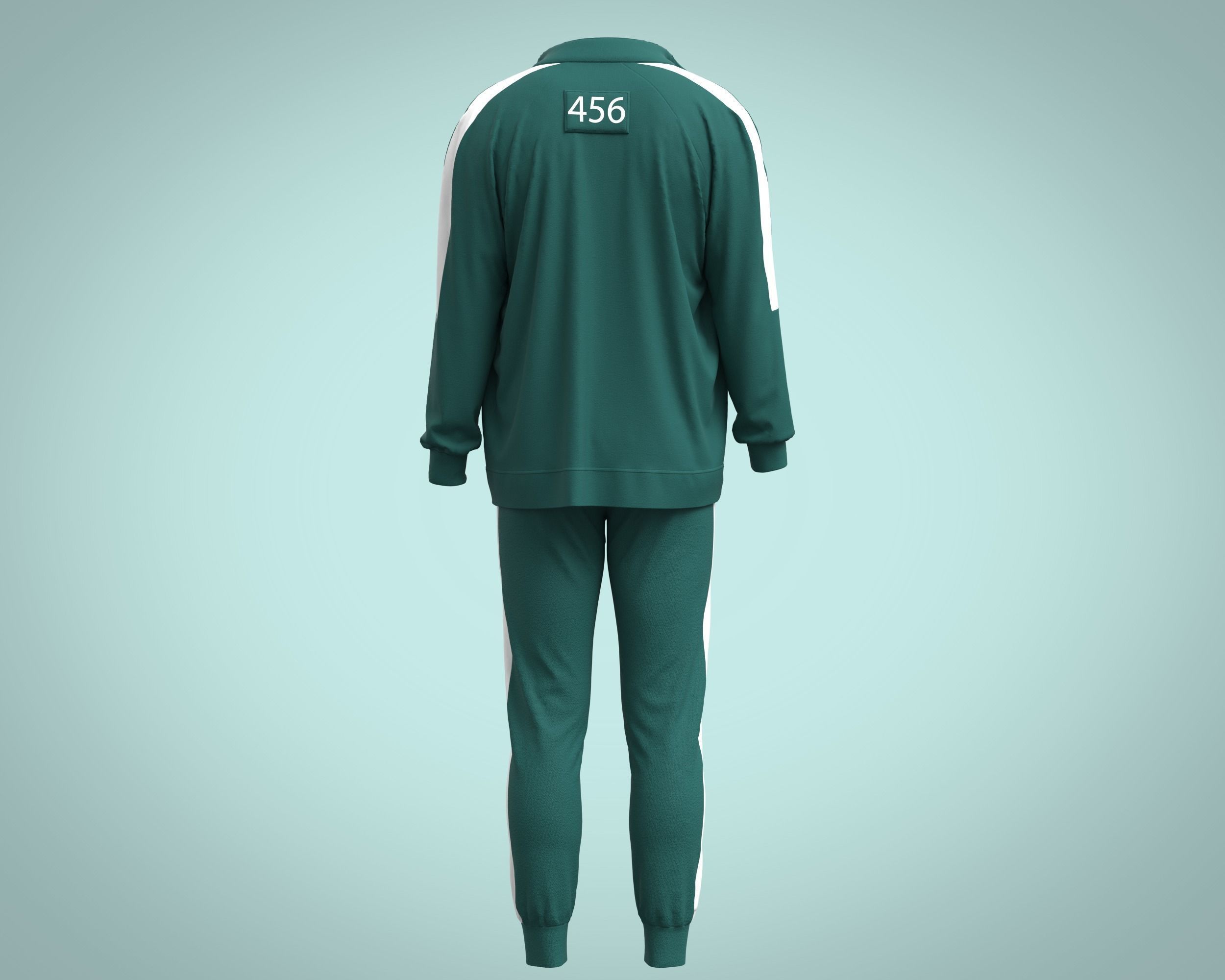 squid game players uniform 456 3D model | CGTrader
