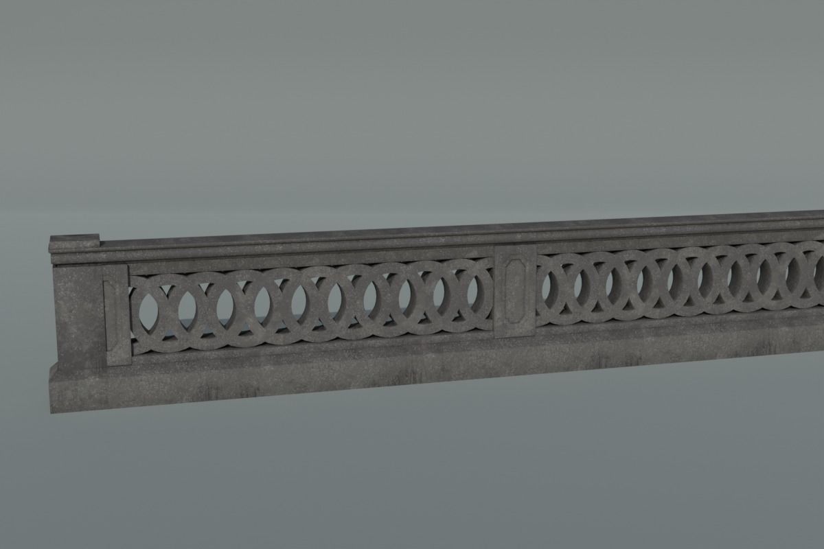 Modular parapet 3D model | CGTrader