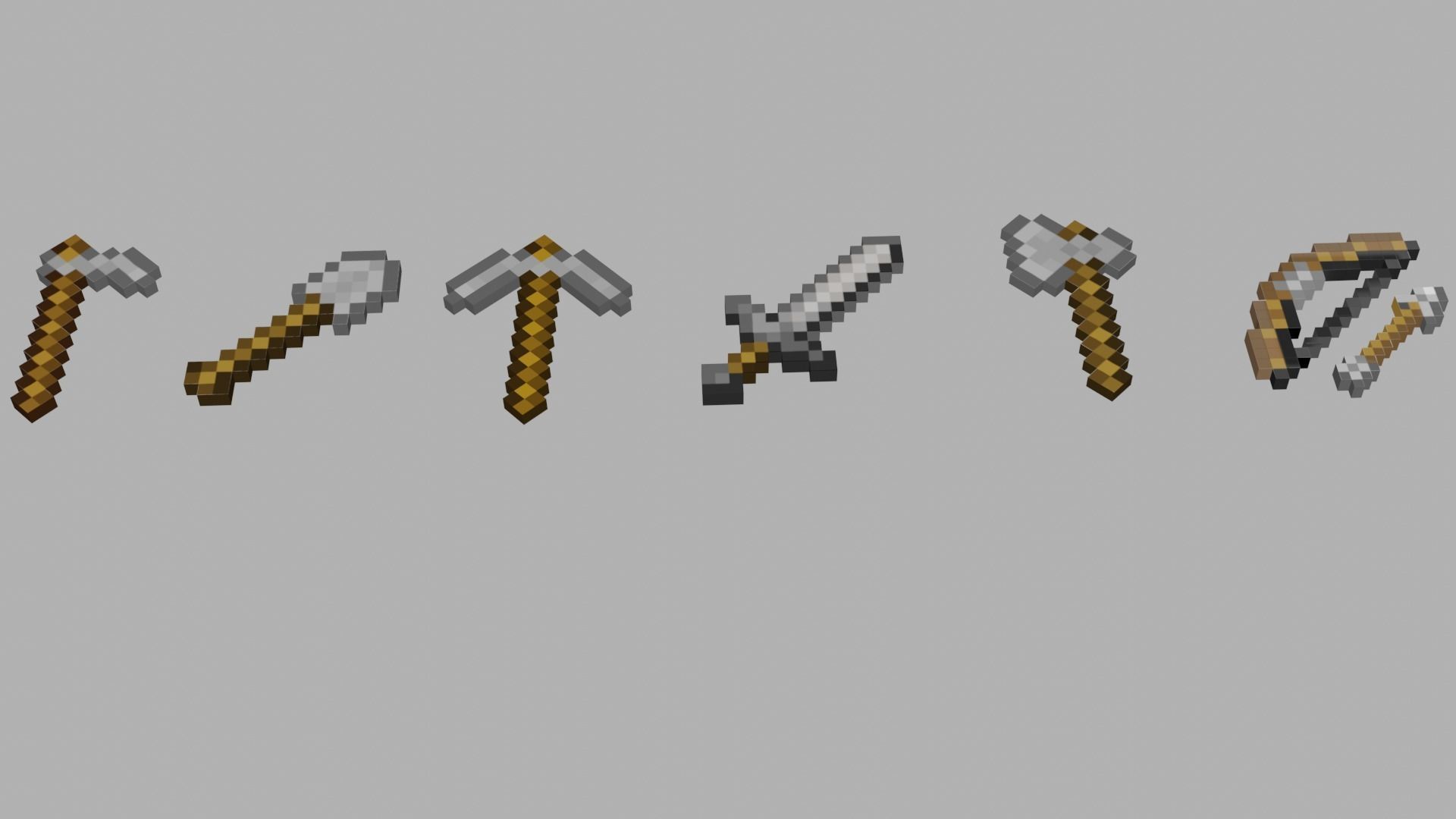 3D model MINECRAFT STONE TOOL PACK 3D MODEL VR / AR / low-poly | CGTrader