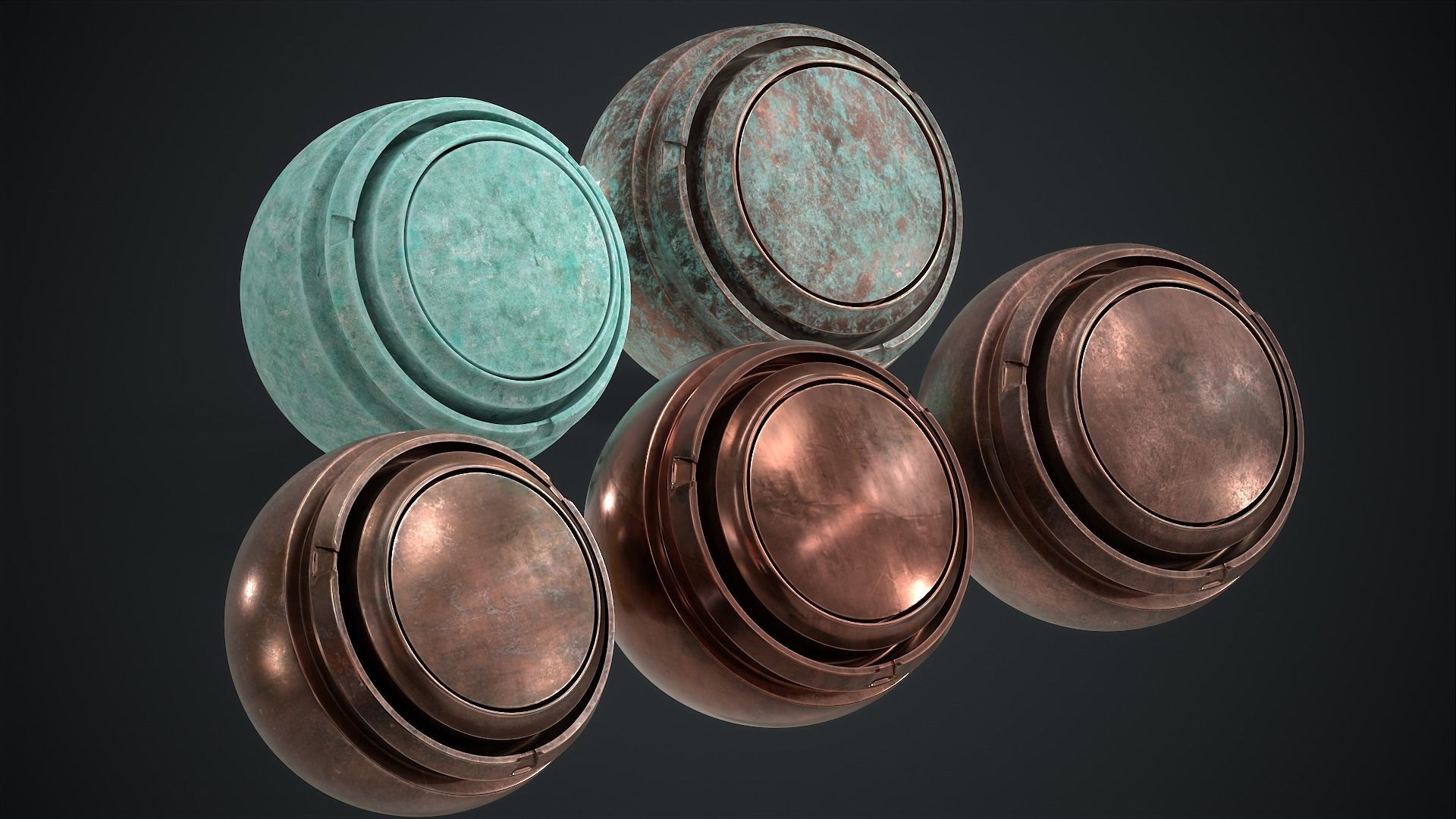 smart materials copper and oxide Texture | CGTrader