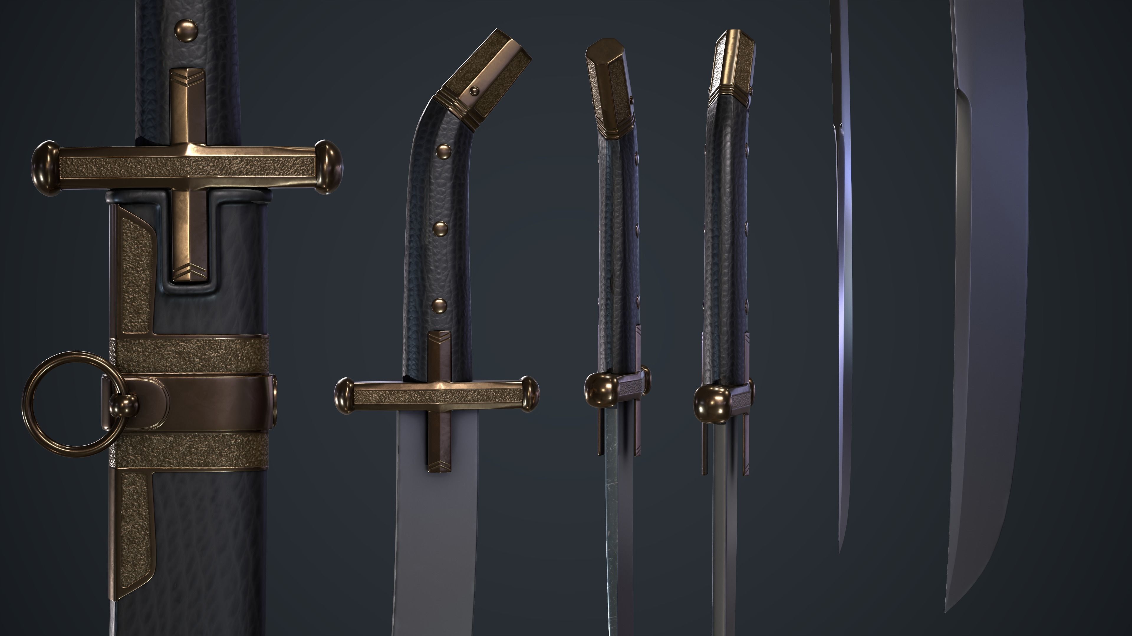 Chechuga samurai sword 3D model | CGTrader
