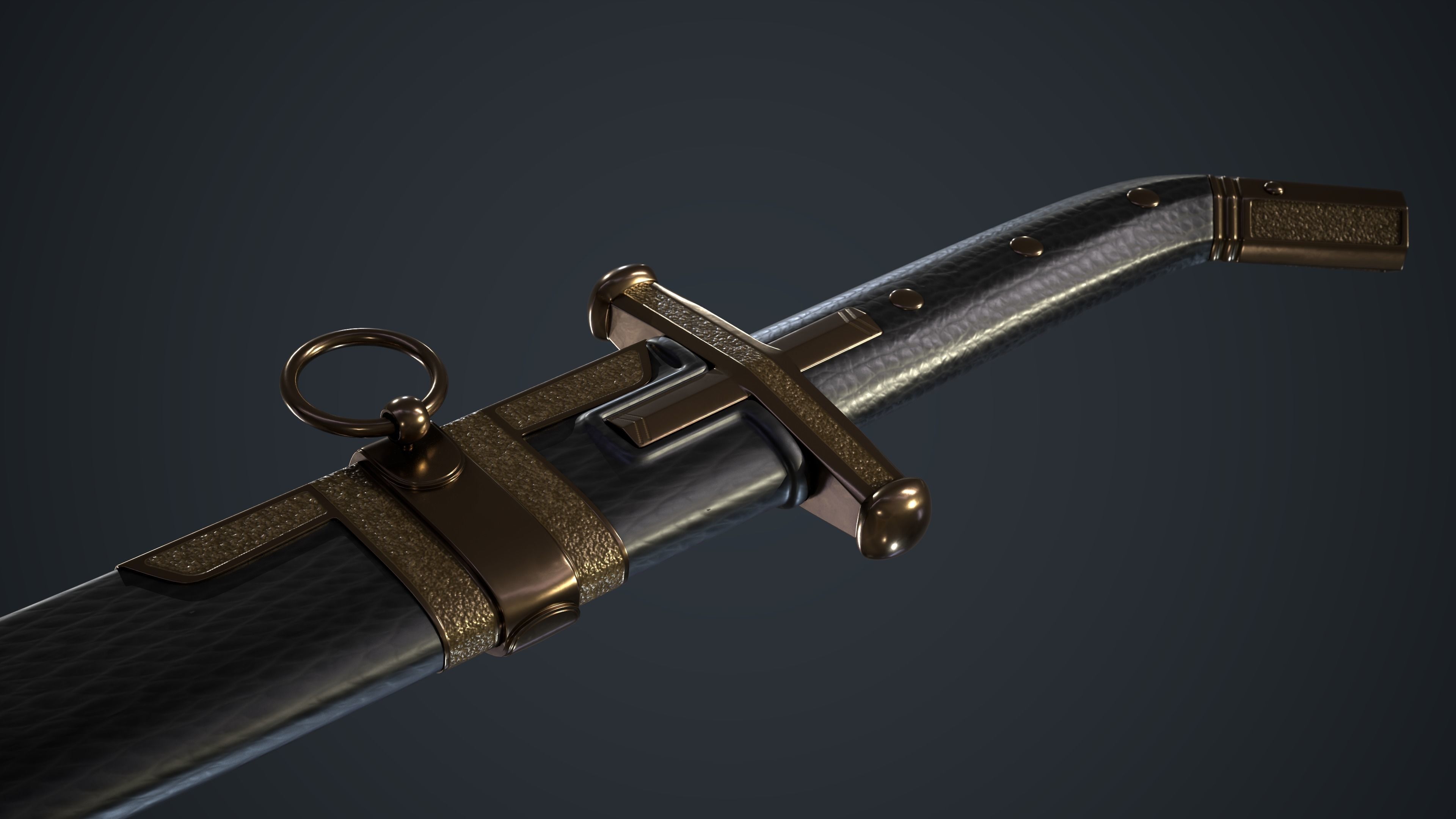 Chechuga samurai sword 3D model | CGTrader