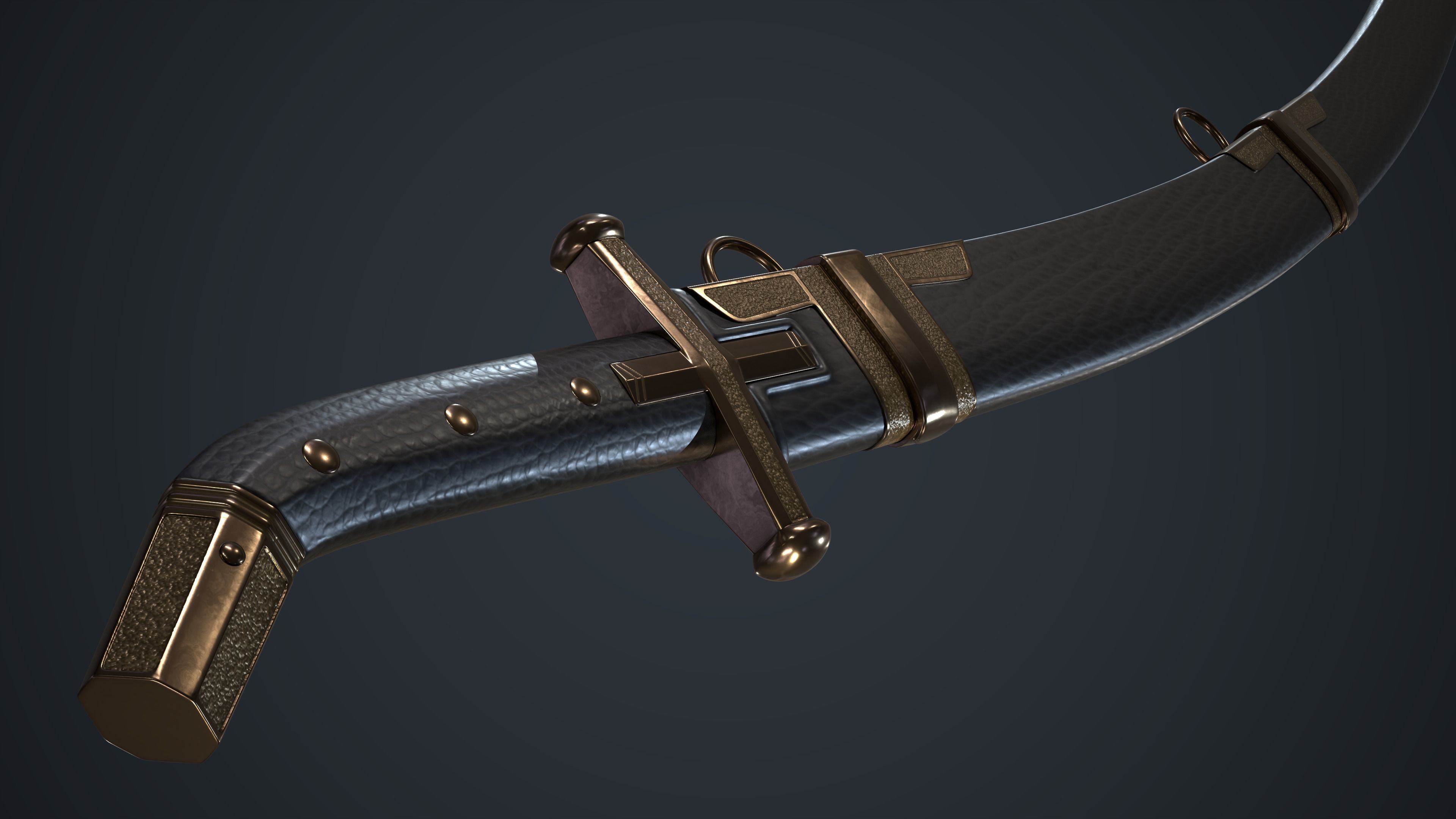 Chechuga samurai sword 3D model | CGTrader