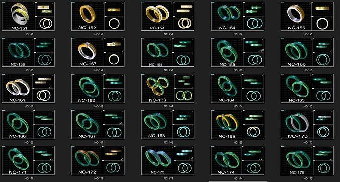 wedding ring couple ring 7 3D model 3D printable | CGTrader