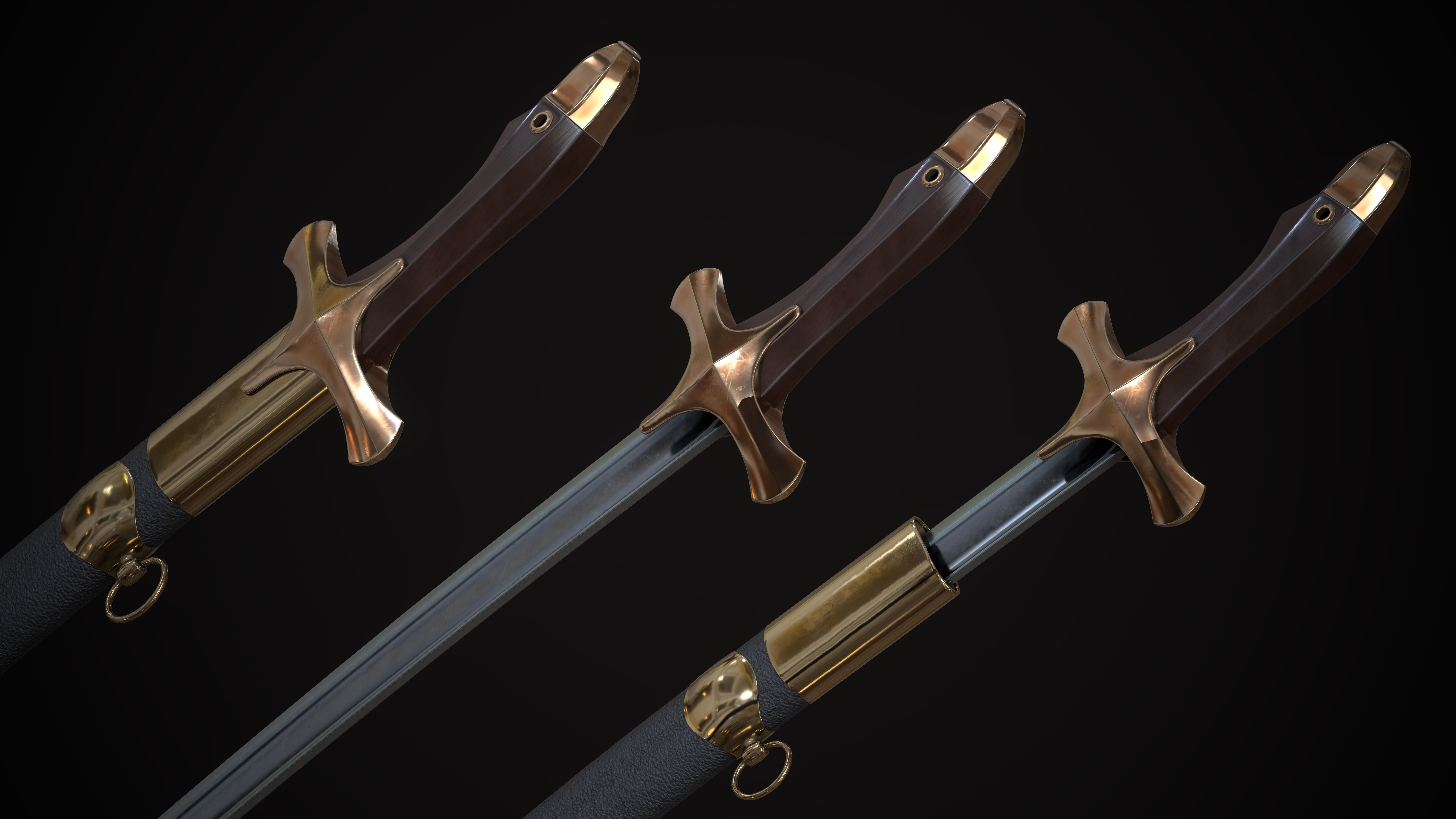 Mameluke sword 3D model | CGTrader