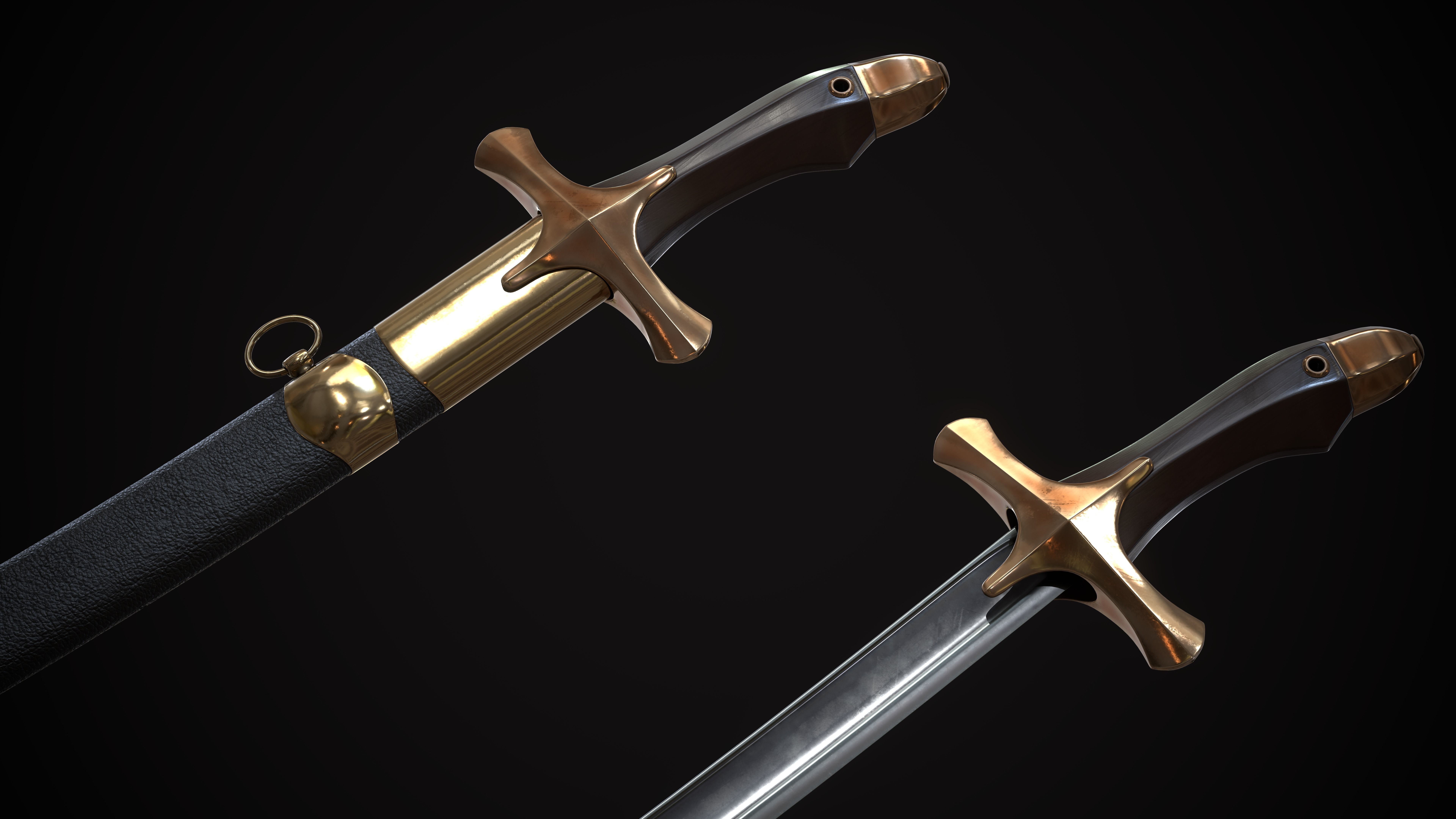 Mameluke sword 3D model | CGTrader