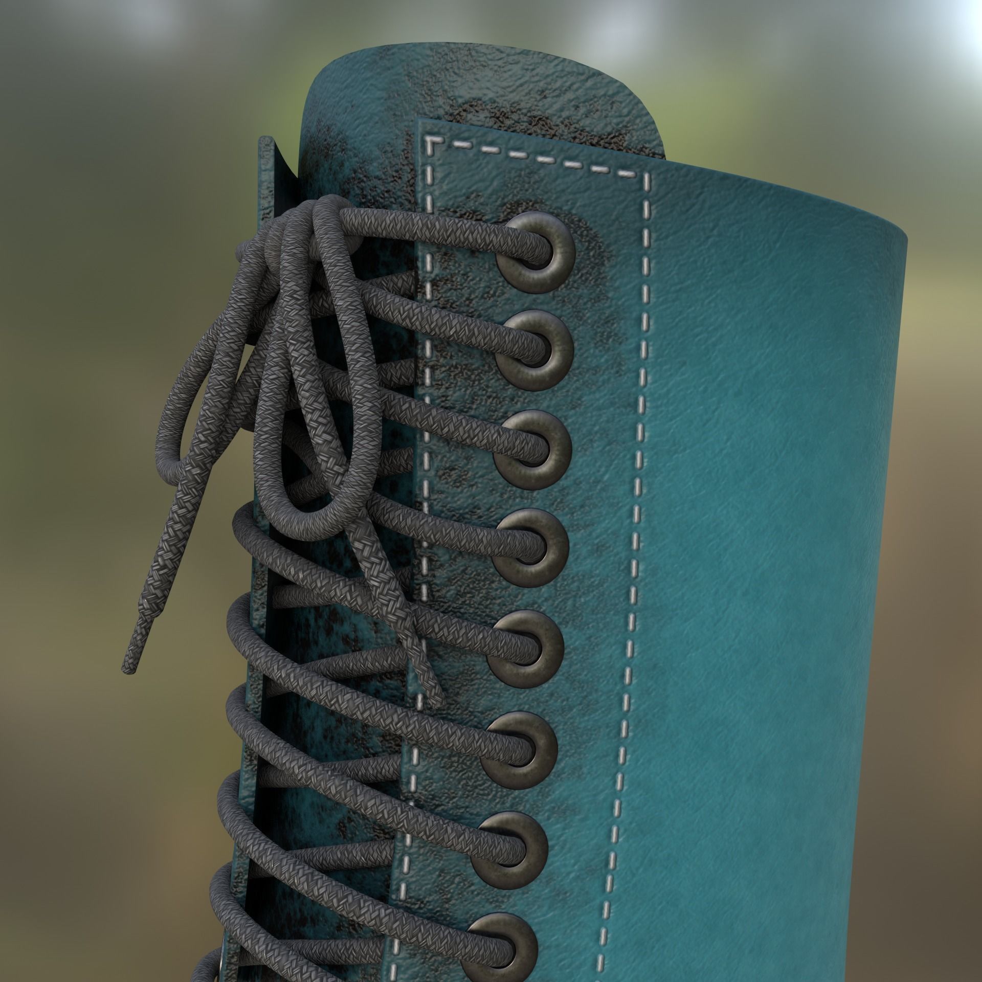 3D model Steel Boots Blue Cyan VR / AR / low-poly | CGTrader