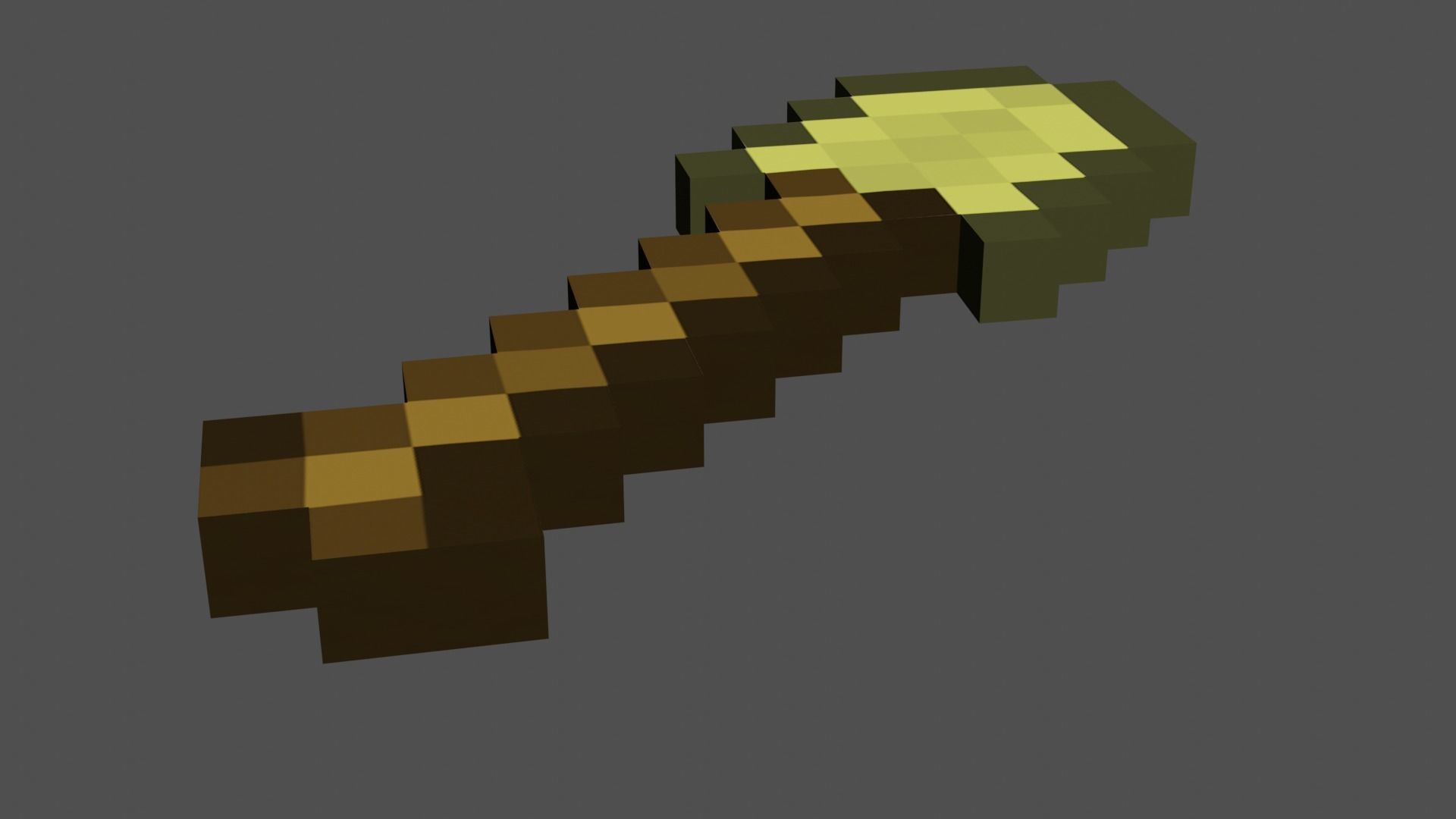 3D model MINECRAFT GOLD TOOL PACK 3D MODEL VR / AR / low-poly | CGTrader
