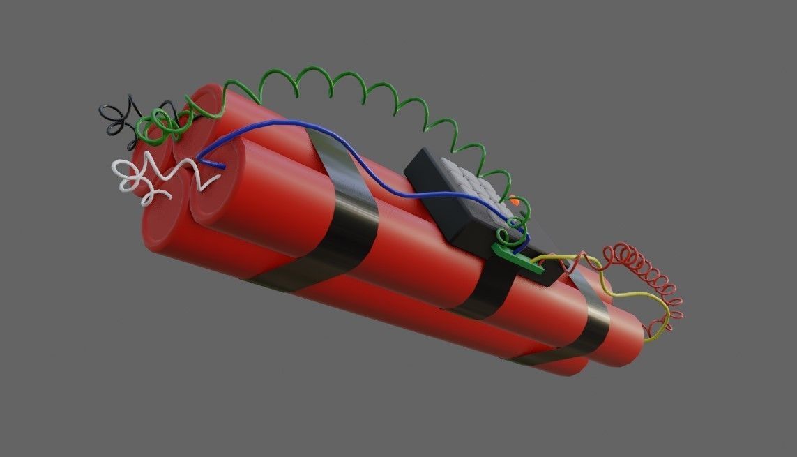 3D model Time Bomb - Dynamite - Bomba Relogio VR / AR / low-poly | CGTrader