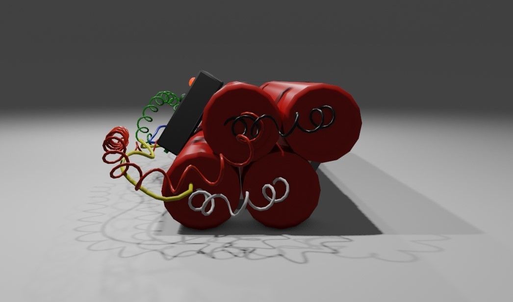 3D model Time Bomb - Dynamite - Bomba Relogio VR / AR / low-poly | CGTrader