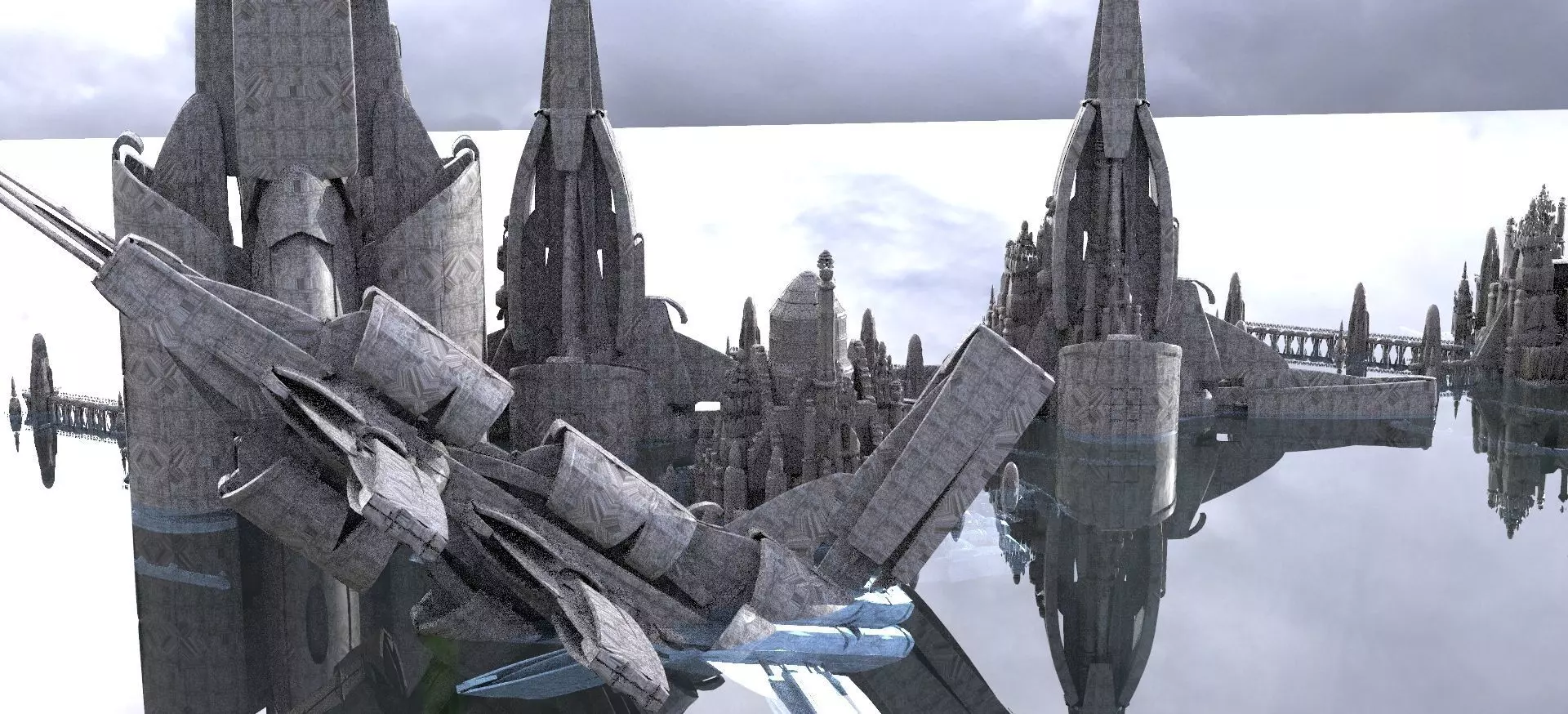 Lost civilization on planet Kit bash 3D model | CGTrader