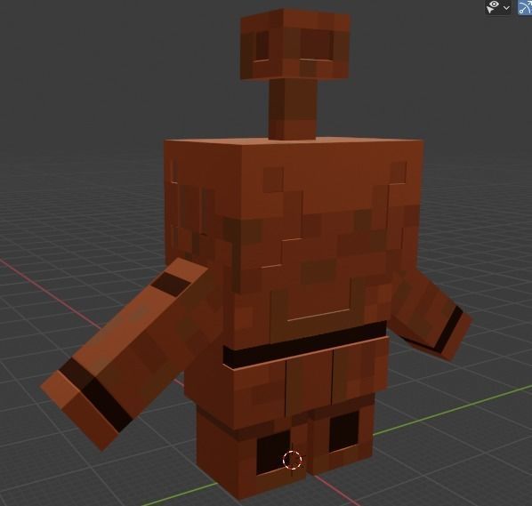 Print minecraft copper golem 3D model 3D printable | CGTrader