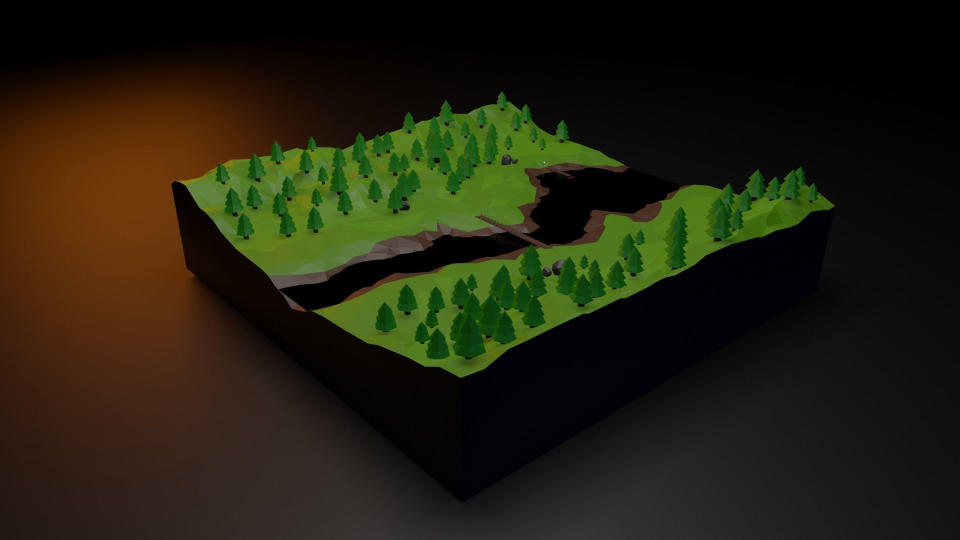 Low Poly Forest Scene 1 free 3D model | CGTrader