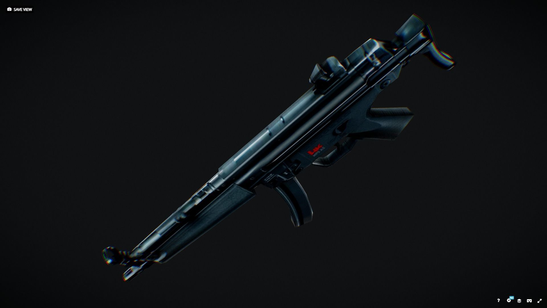 Low Poly MP5 Gun 3D model | CGTrader