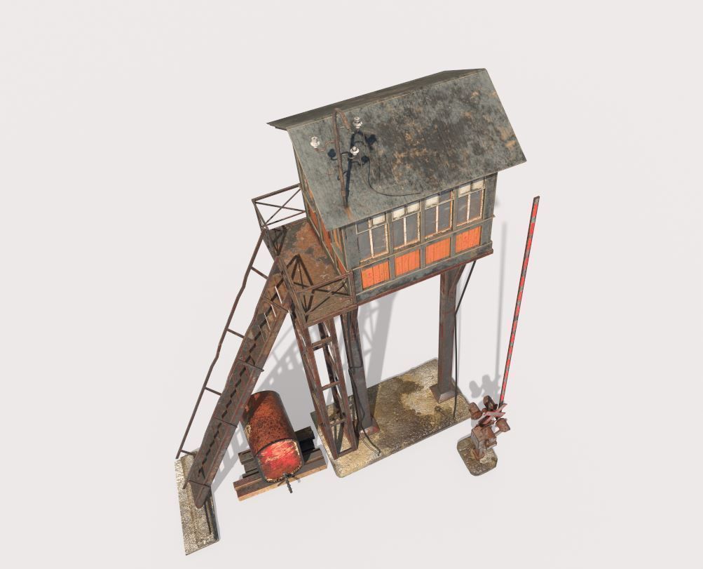 Railroad Signal Tower 3D model | CGTrader
