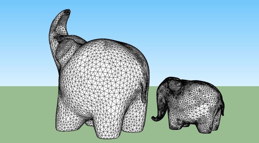 low poly Elephant sculpture 3D model | CGTrader