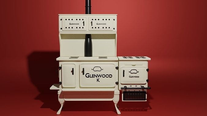 Retro range oven 3D model | CGTrader
