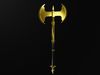 Battle axe - gold edition 3D model | CGTrader