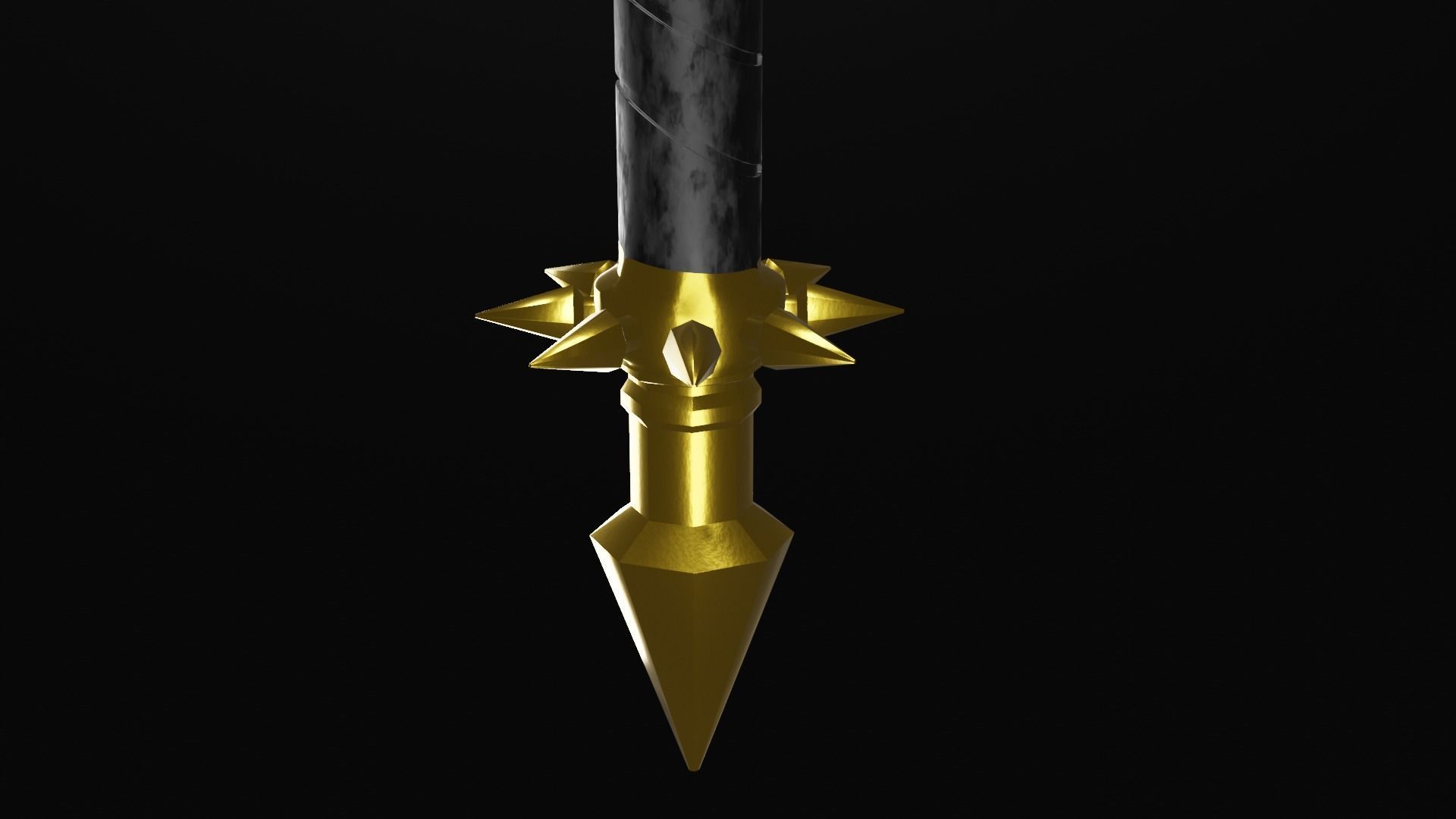 Battle axe - gold edition 3D model | CGTrader