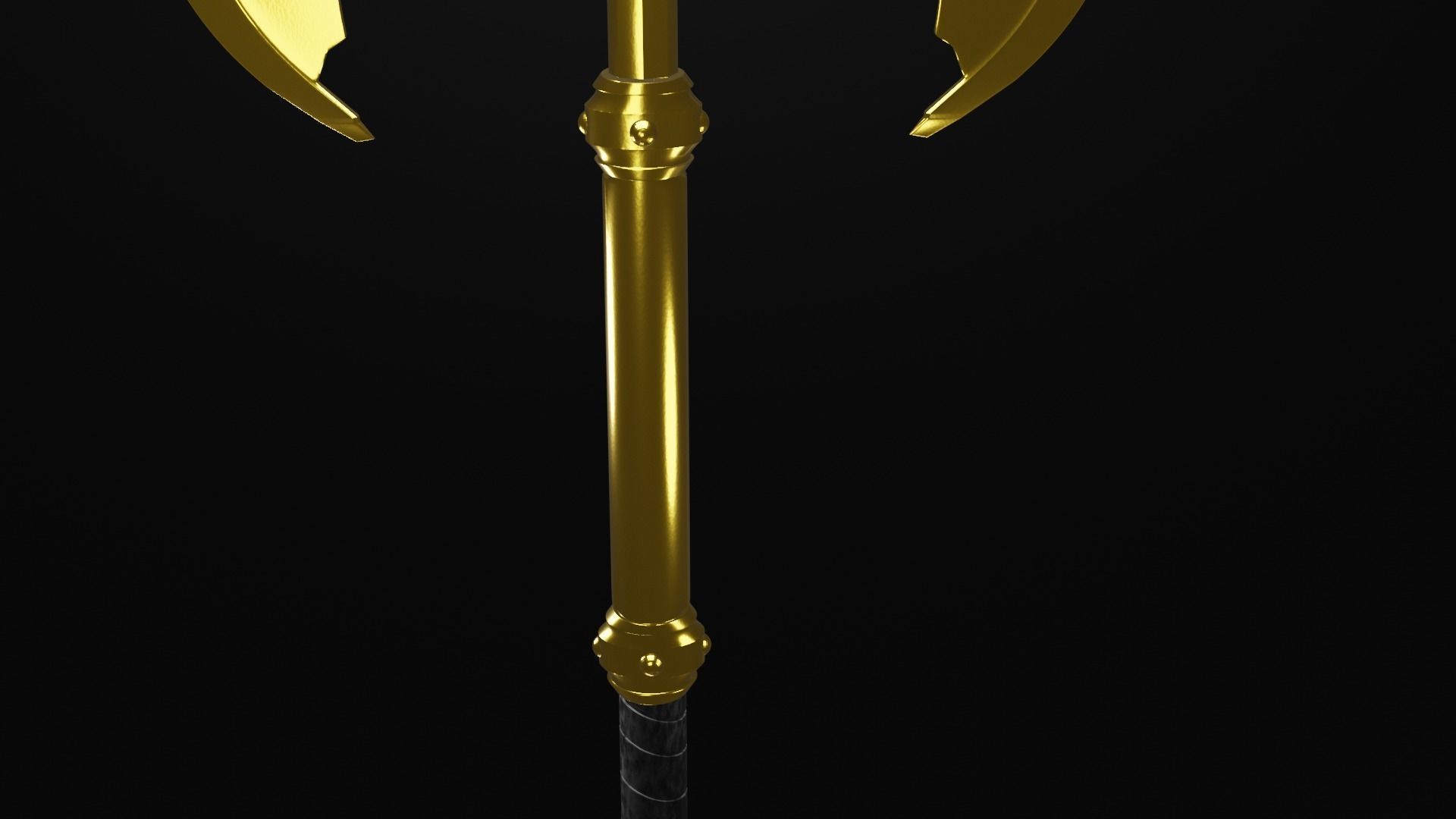Battle axe - gold edition 3D model | CGTrader