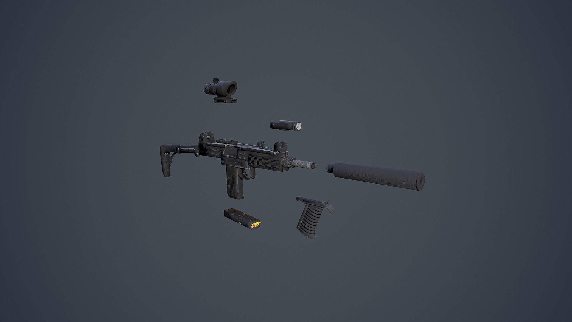3D model Uzi weapons Pack VR / AR / low-poly | CGTrader