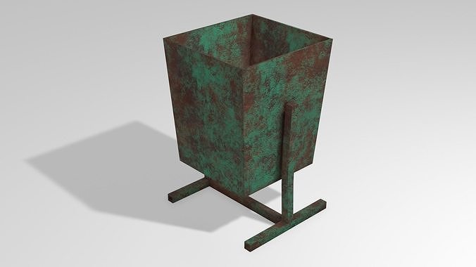 3D model Rusty Trash Can VR / AR / low-poly | CGTrader