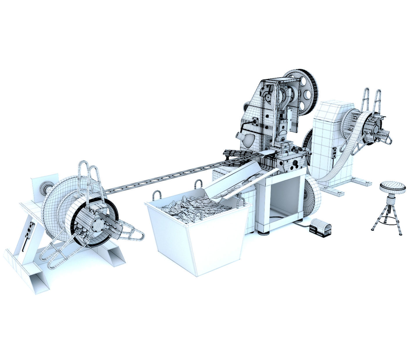 Machine tool mechanical press stamping line K2116 3D model | CGTrader