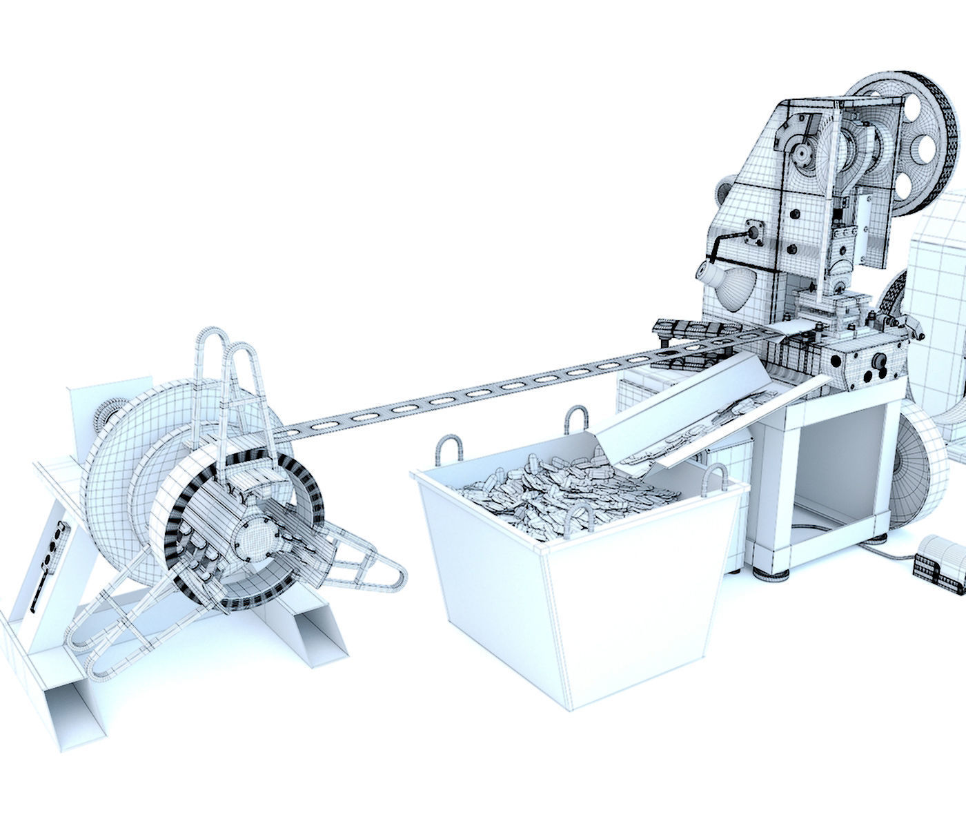 Machine tool mechanical press stamping line K2116 3D model | CGTrader