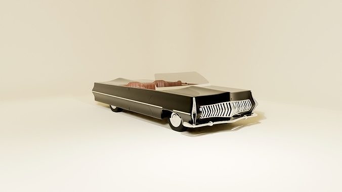 Classic american convertible 70s 3D model rigged | CGTrader