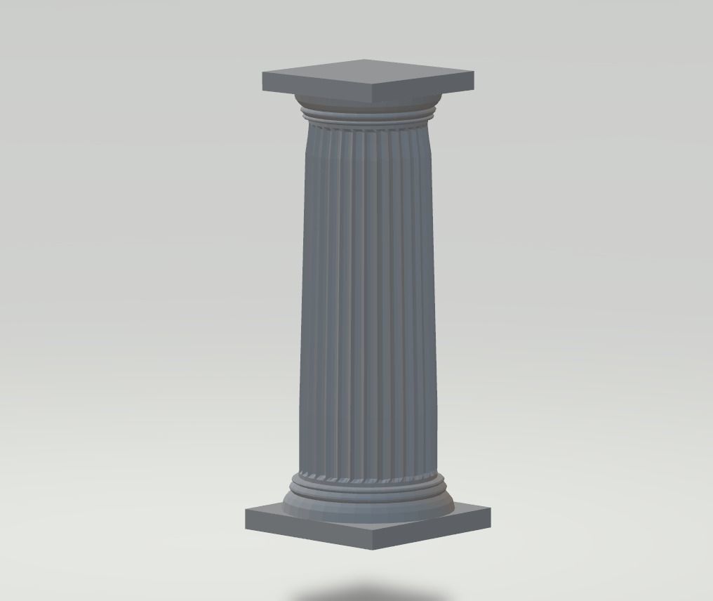Simple Roman style pillar 3D model 3D printable | CGTrader