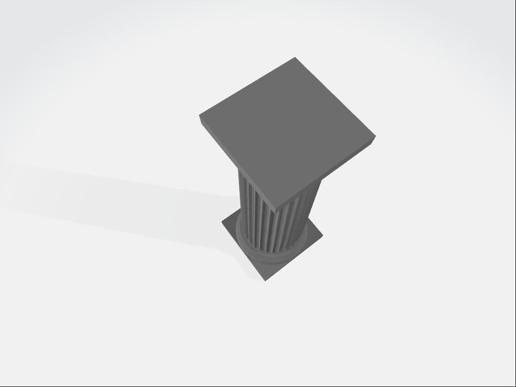 Simple Roman style pillar 3D model 3D printable | CGTrader