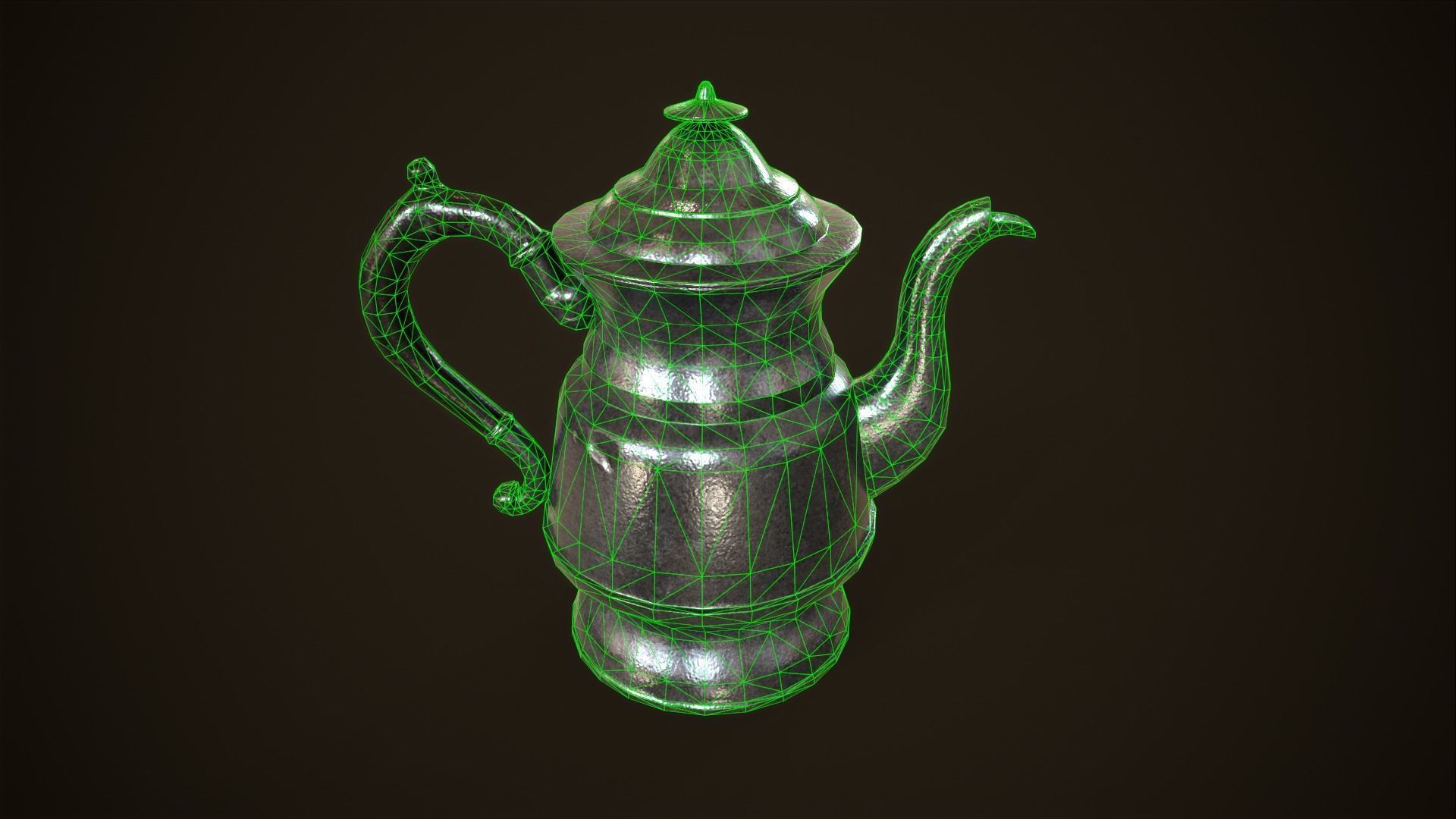 3D model Vintage metal teapot VR / AR / low-poly | CGTrader