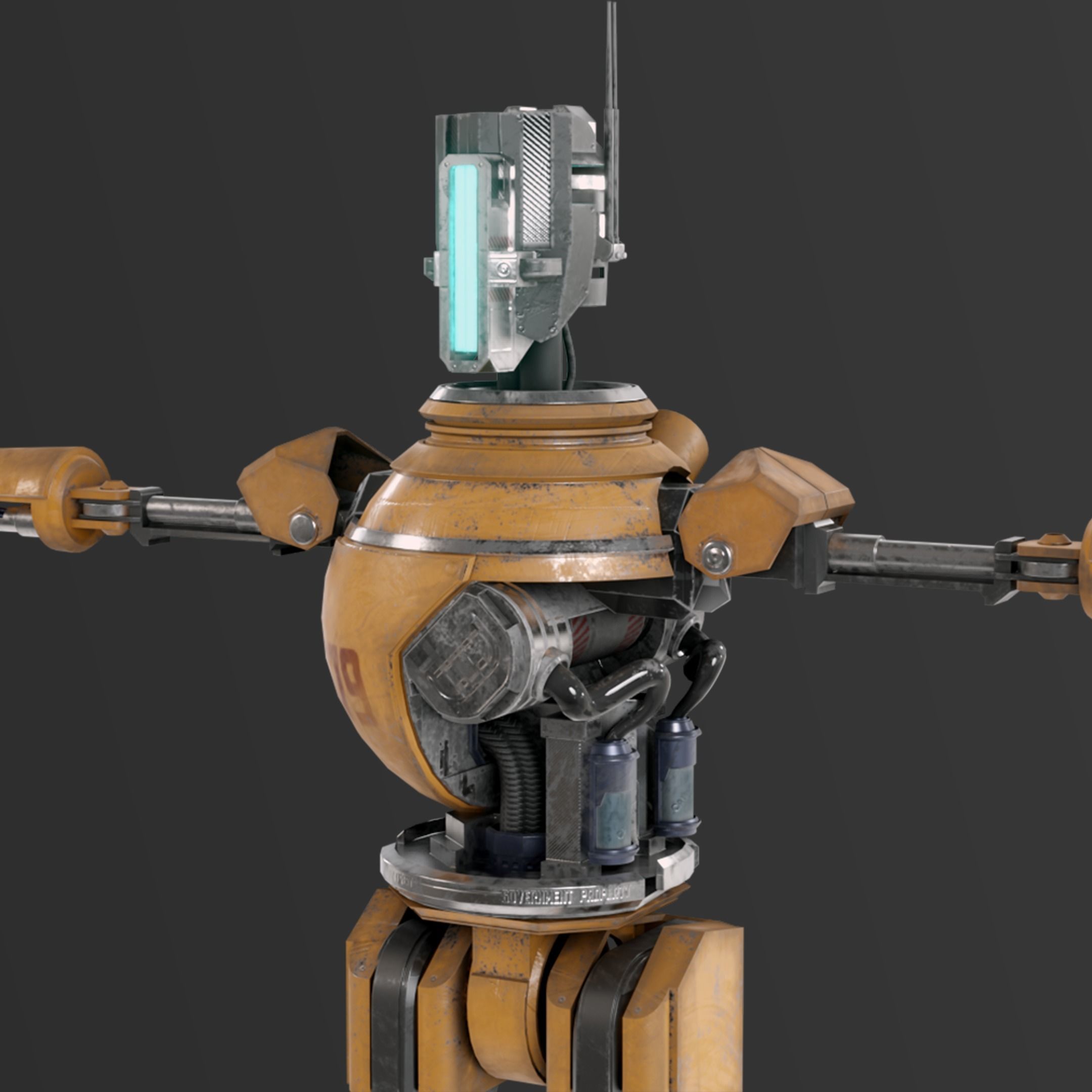 Scan bot Non Rigged 3d model 3D model | CGTrader