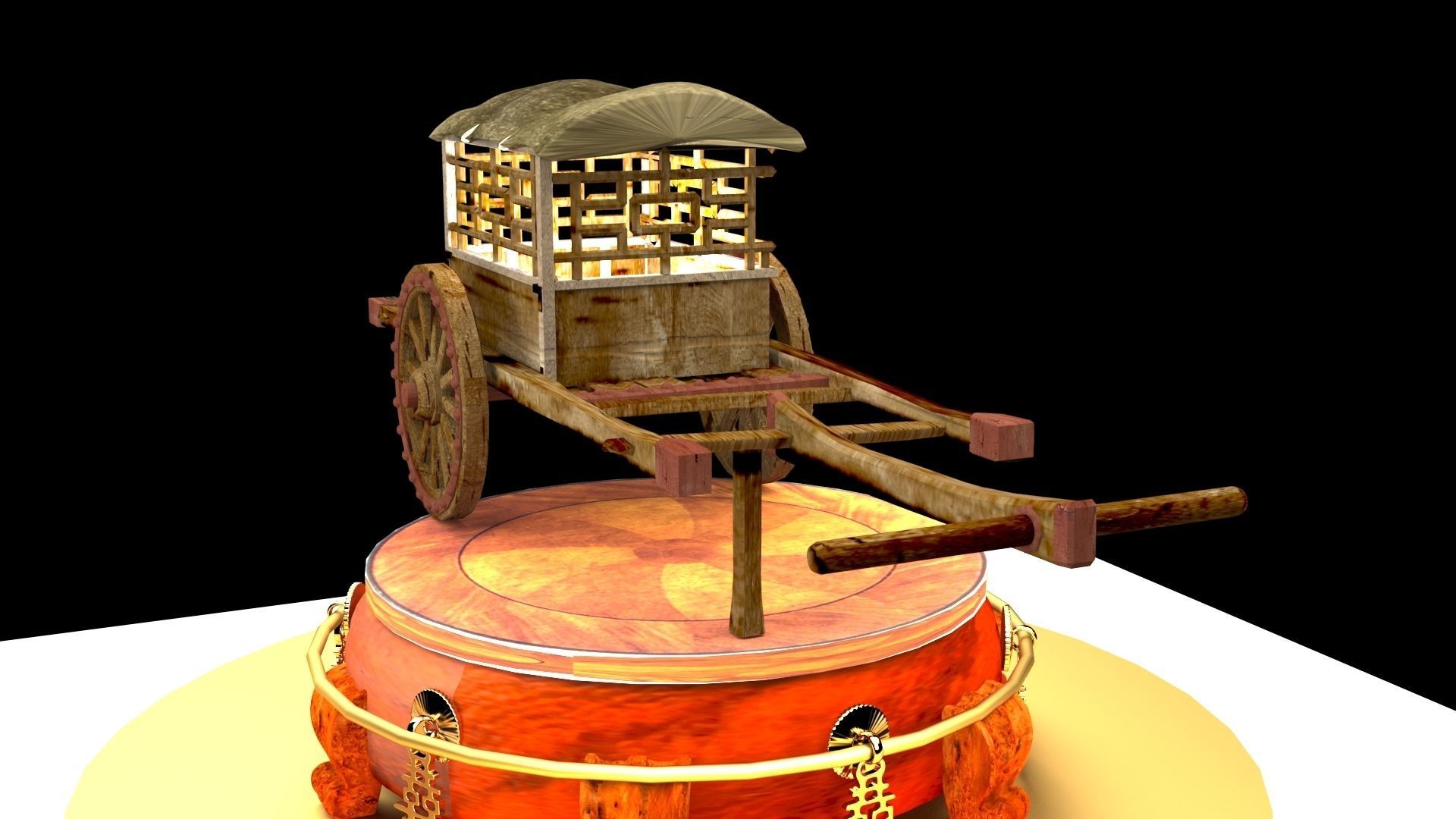 Chinese carriage 3D model | CGTrader