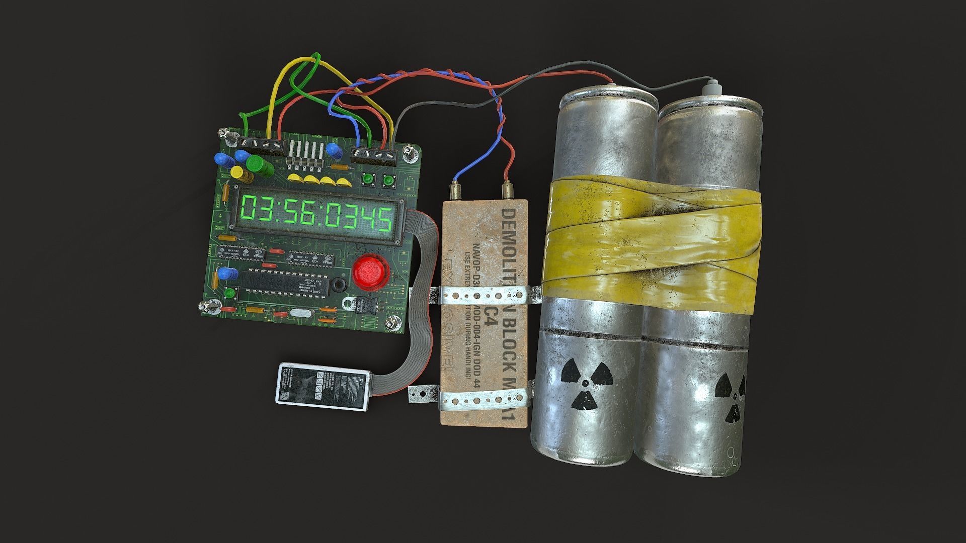 3D model Timer Bomb C4 VR / AR / low-poly | CGTrader