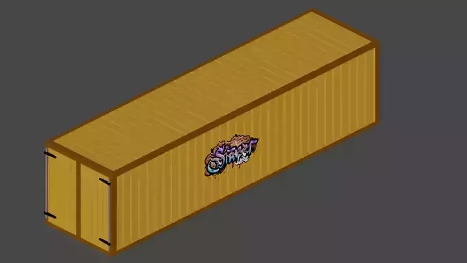 container shipping with logo free 3D model | CGTrader
