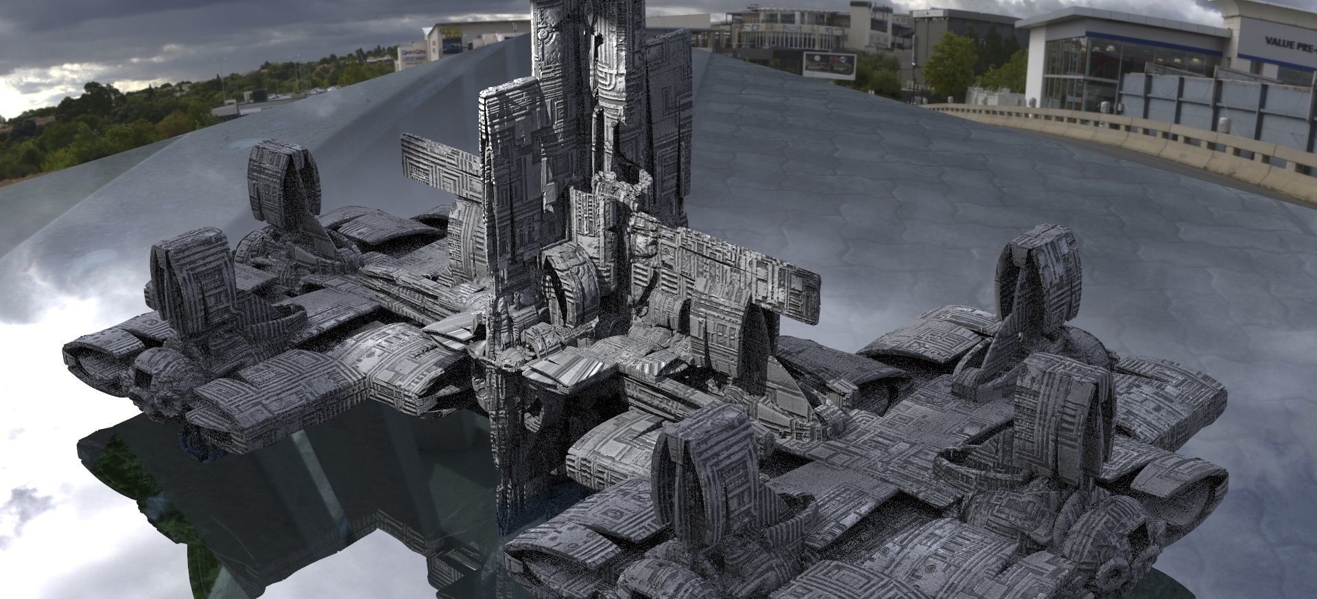 Spaceship spaceport base 3D model | CGTrader