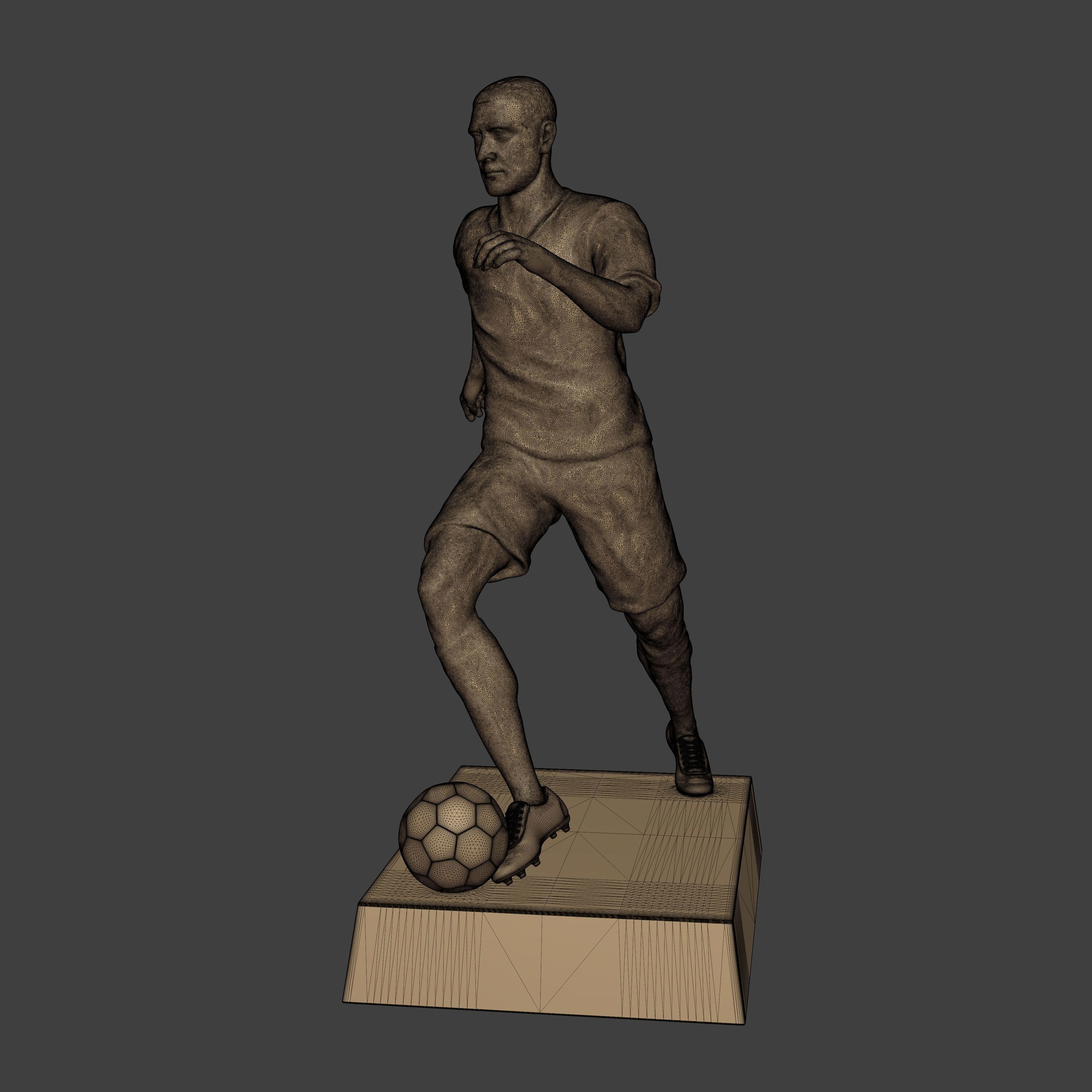 Soccer Player Trophy -- Ready for 3D Printing 3D model 3D printable ...