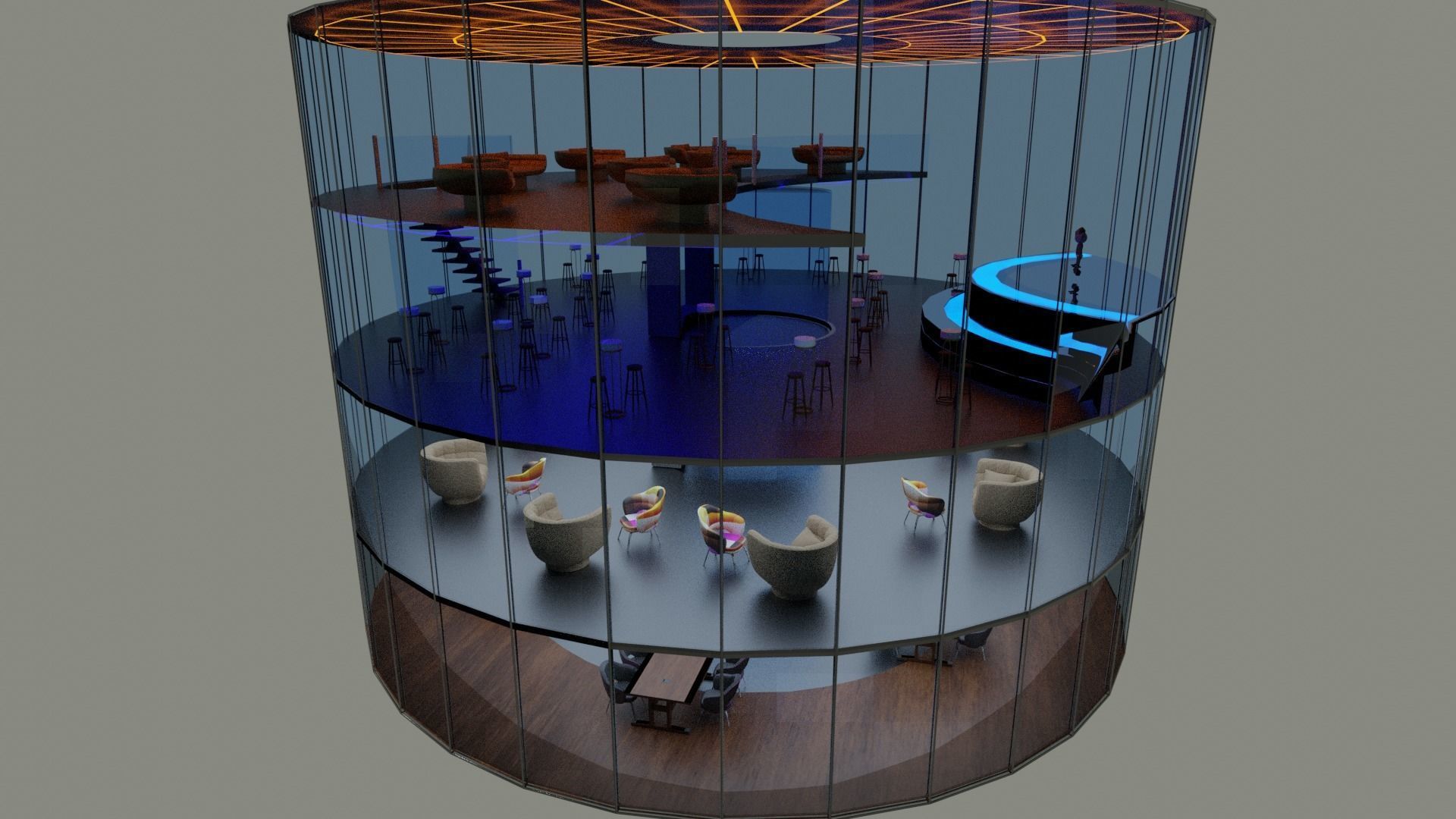 Round Glass House in multi purposes 3D model | CGTrader