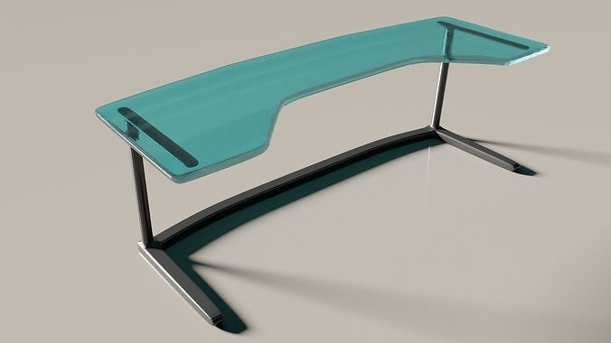Glass Computer Desk free VR / AR / low-poly 3D model | CGTrader