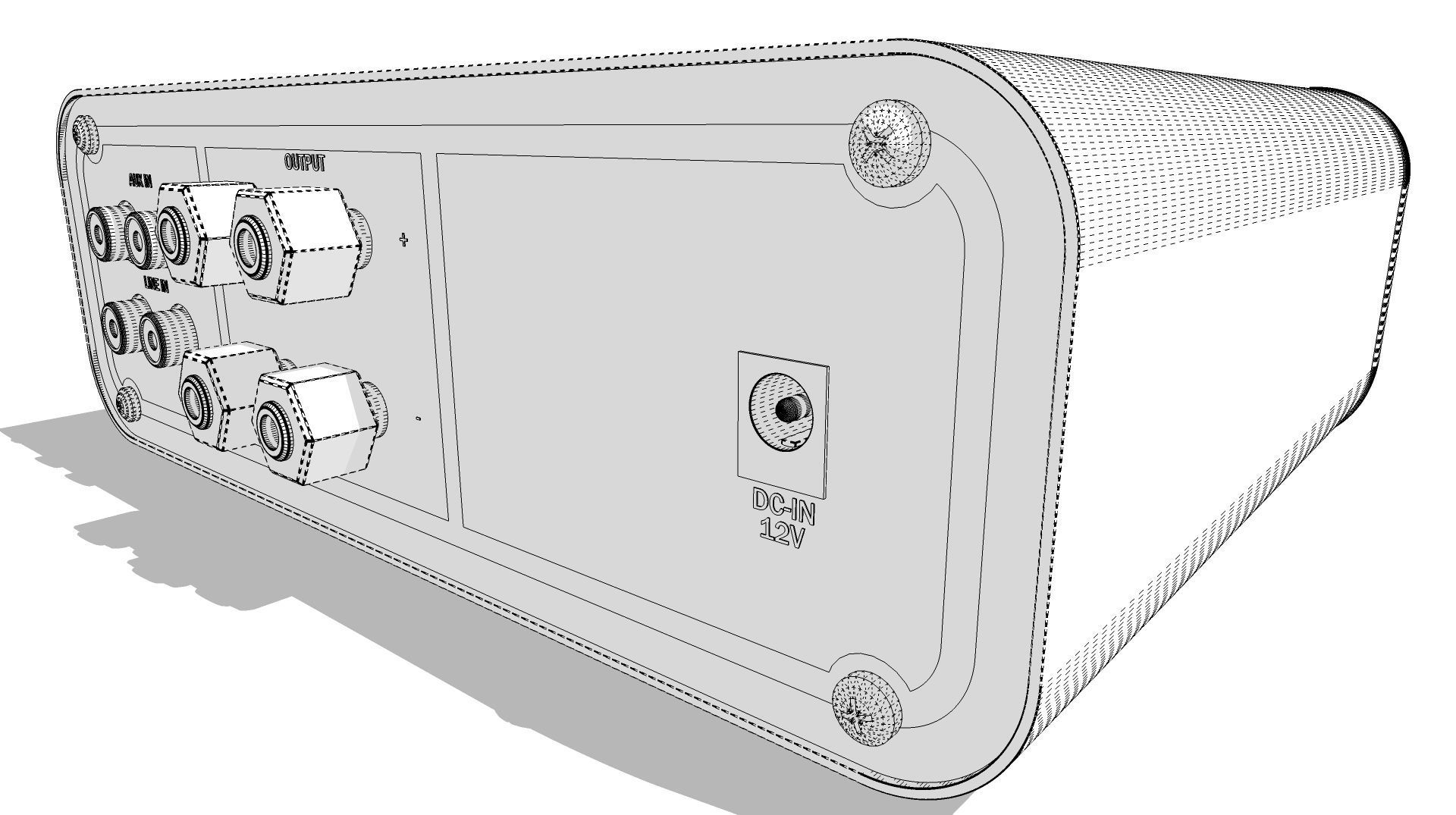 Stereo amplifier 3D model | CGTrader