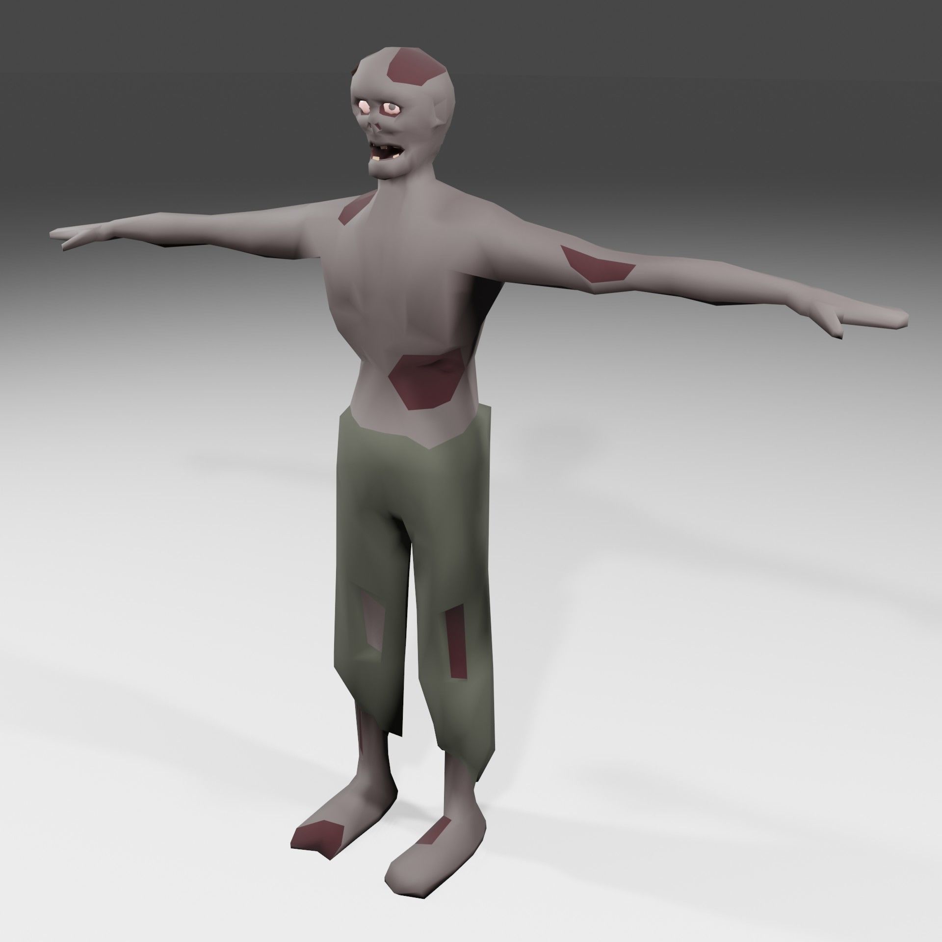 3D model Zombies Asset Rigged Males Females Boy Girl 6Models low-poly ...
