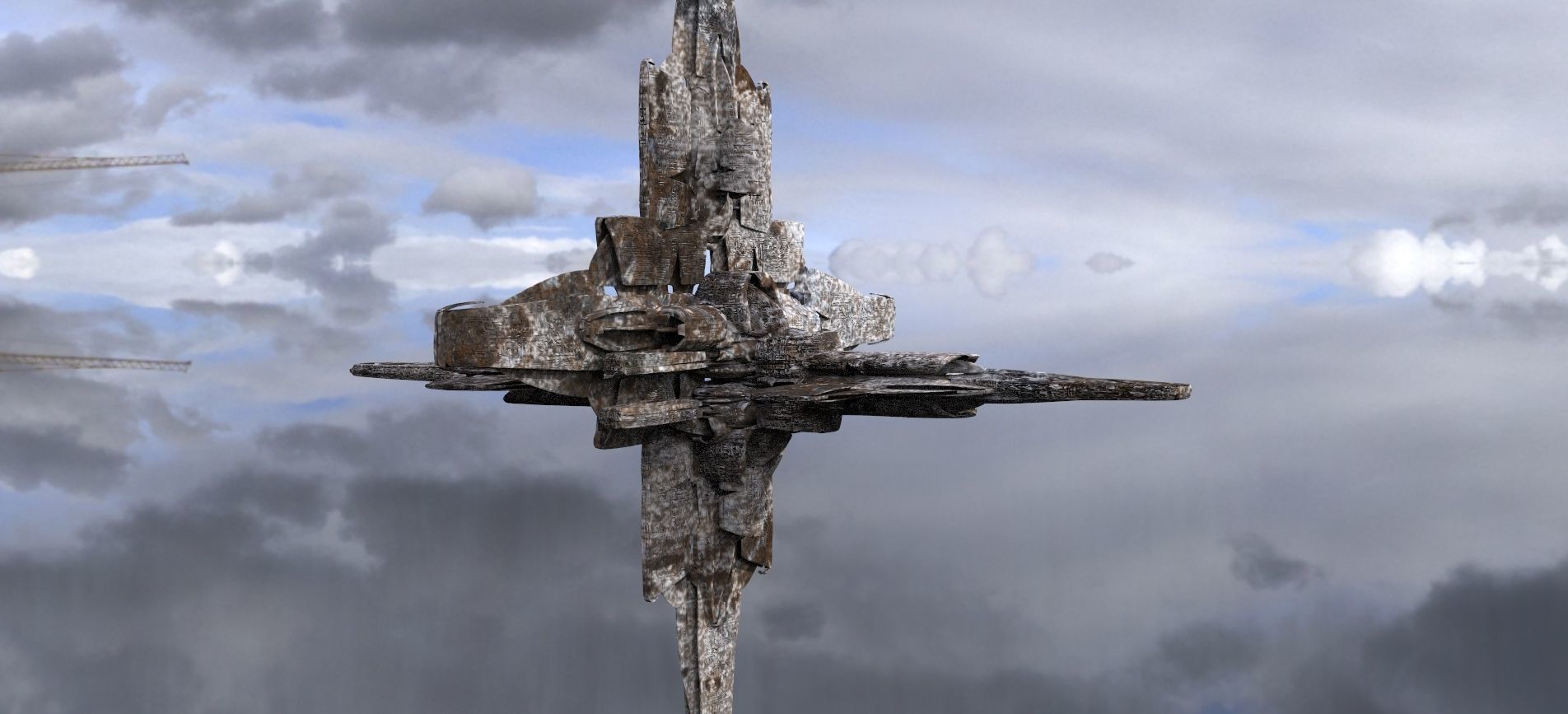 Ancient alien Tower Ship 3D model | CGTrader
