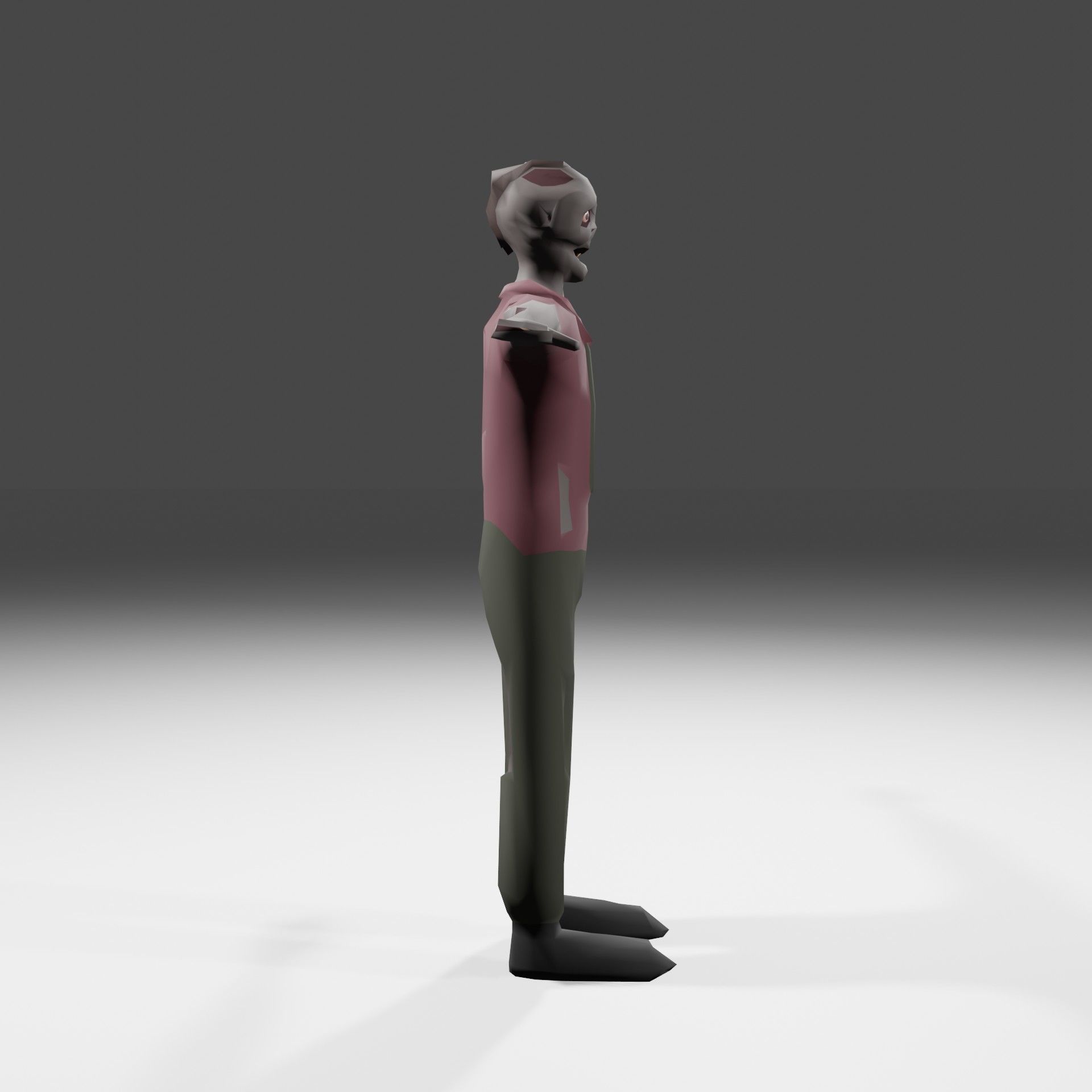 3D model Male Zombie 02 Asset Rigged Unity FBX low-poly 3D model VR ...